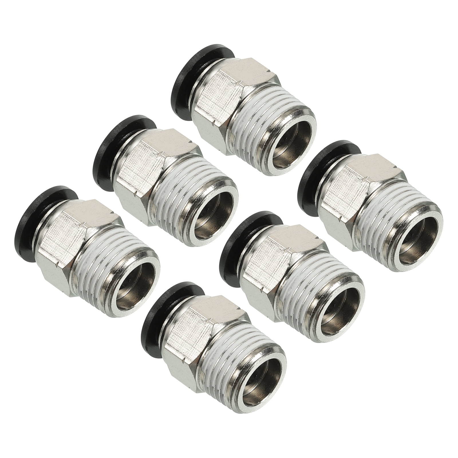 Uxcell 10mm x 3/8"NPT Male Thread Push to Connect Fittings Pneumatic Air line Quick Connect ...