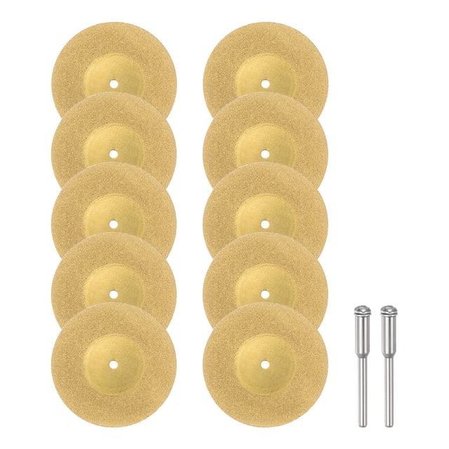 Uxcell 10pack Diamond Cutting Wheel 50mm Titanium Coating Cut Off Discs ...