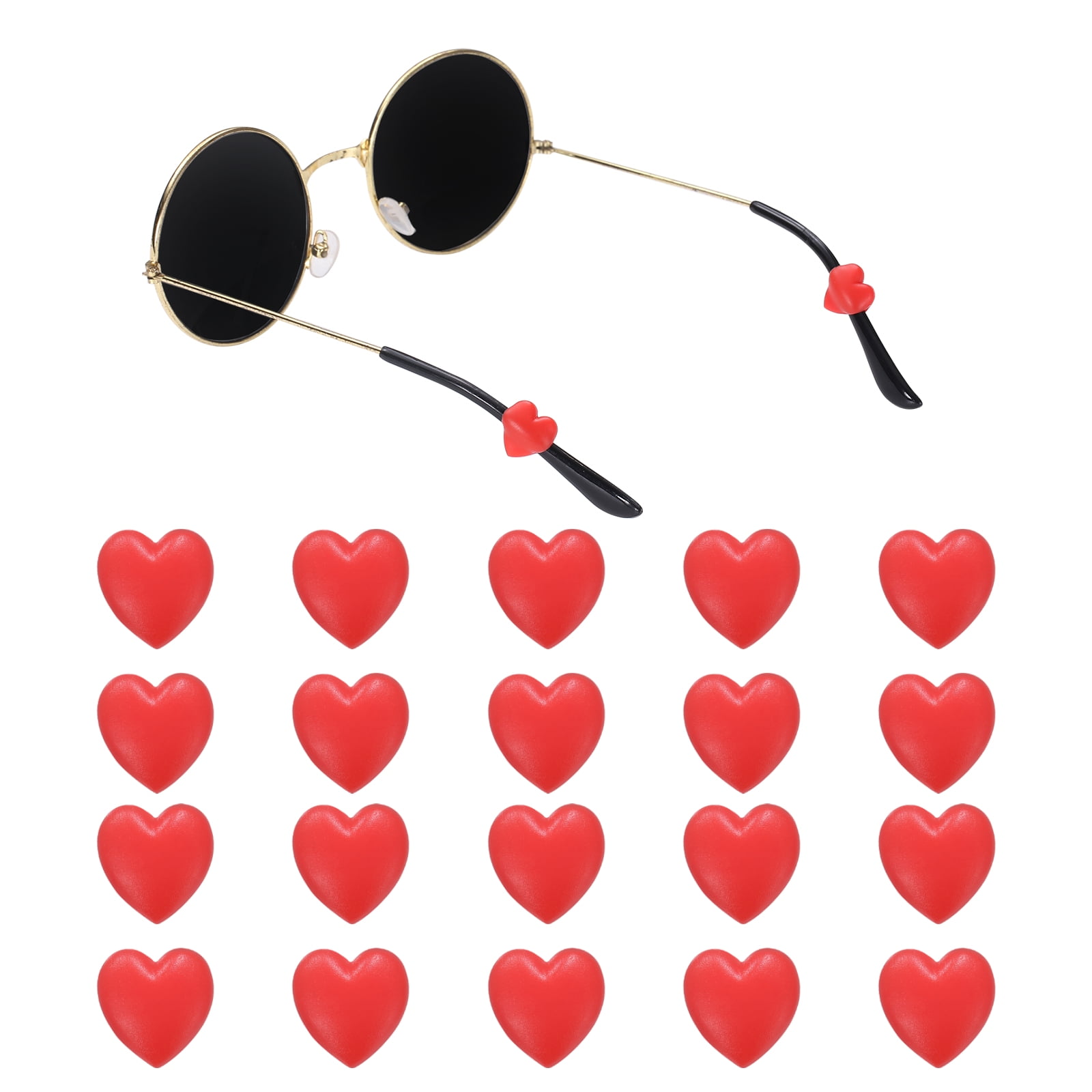 Uxcell 10pair Eyewear Ear Grip Heart-Shaped Silicone Eyeglasses Temple ...