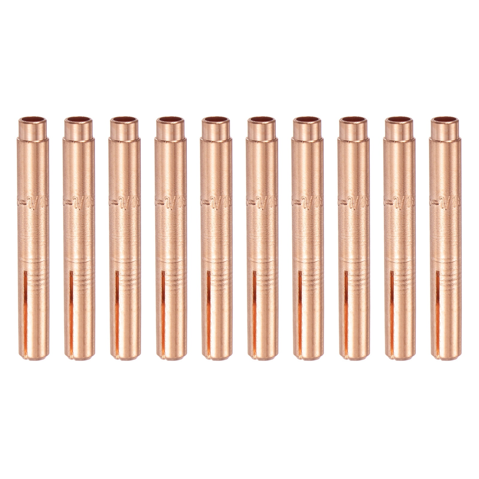 Uxcell 10pcs 13N22L TIG Welding Collet 1/16" (1.6mm) Copper Tungsten ...