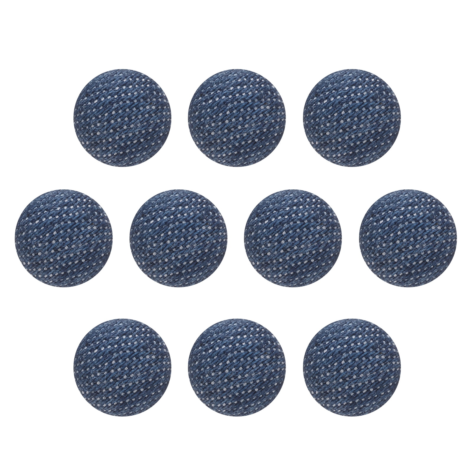 Uxcell 10pcs 16L Fabric Cloth Covered Button 10mm 3/8" Plastic Shank ...