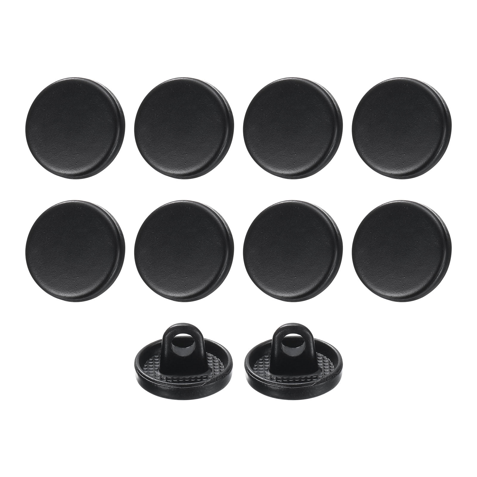 Uxcell 10pcs 16L Metal Round Flat Button Sewing Buttons 10mm Alloy ...