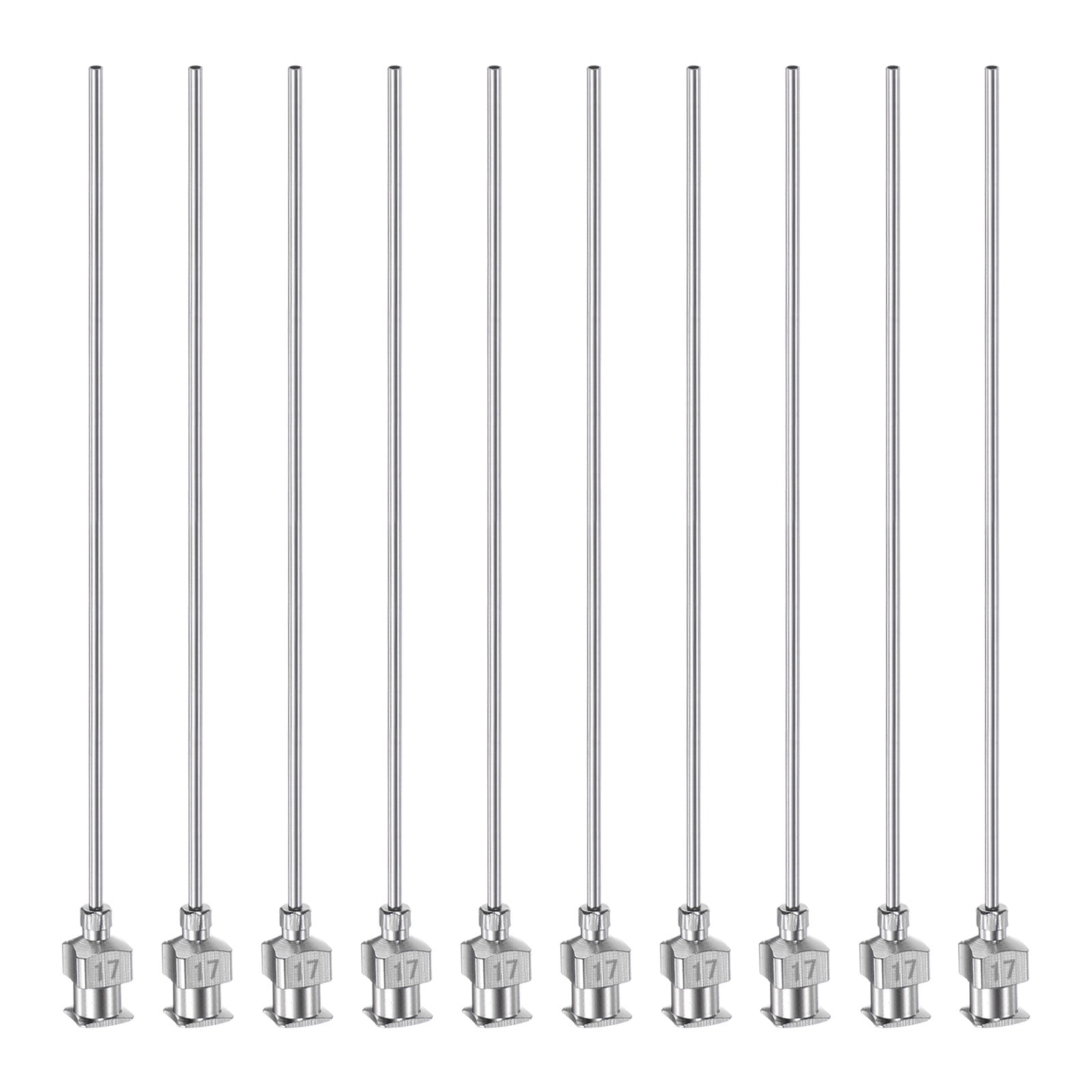 Uxcell 10pcs 17G Stainless Steel Dispensing Needles, 4" Glue Needle ...