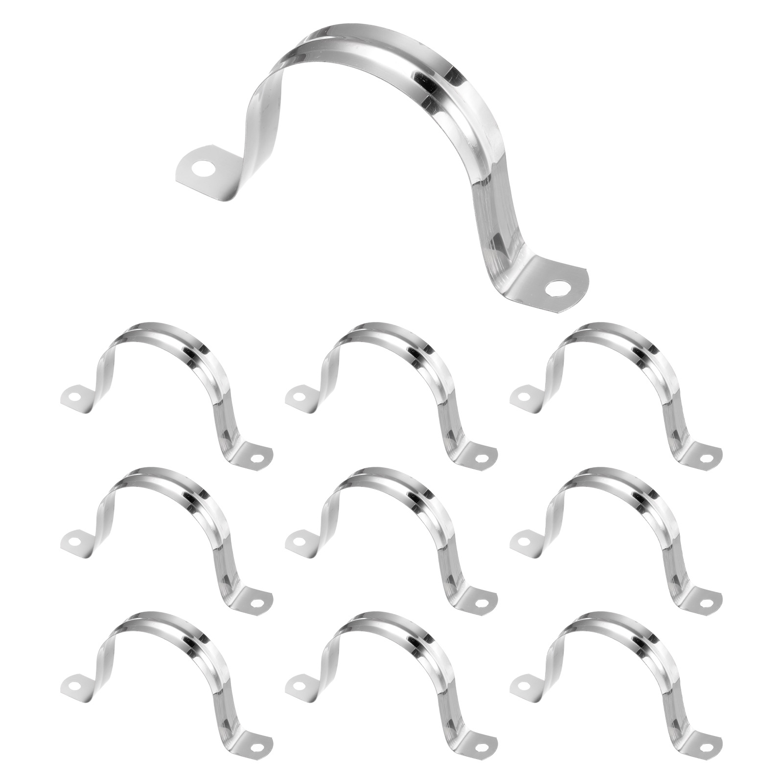 Uxcell 10pcs 2 3/8-Inch 60mm Conduit Clamps M60 U Tube Pipe Clamp ...