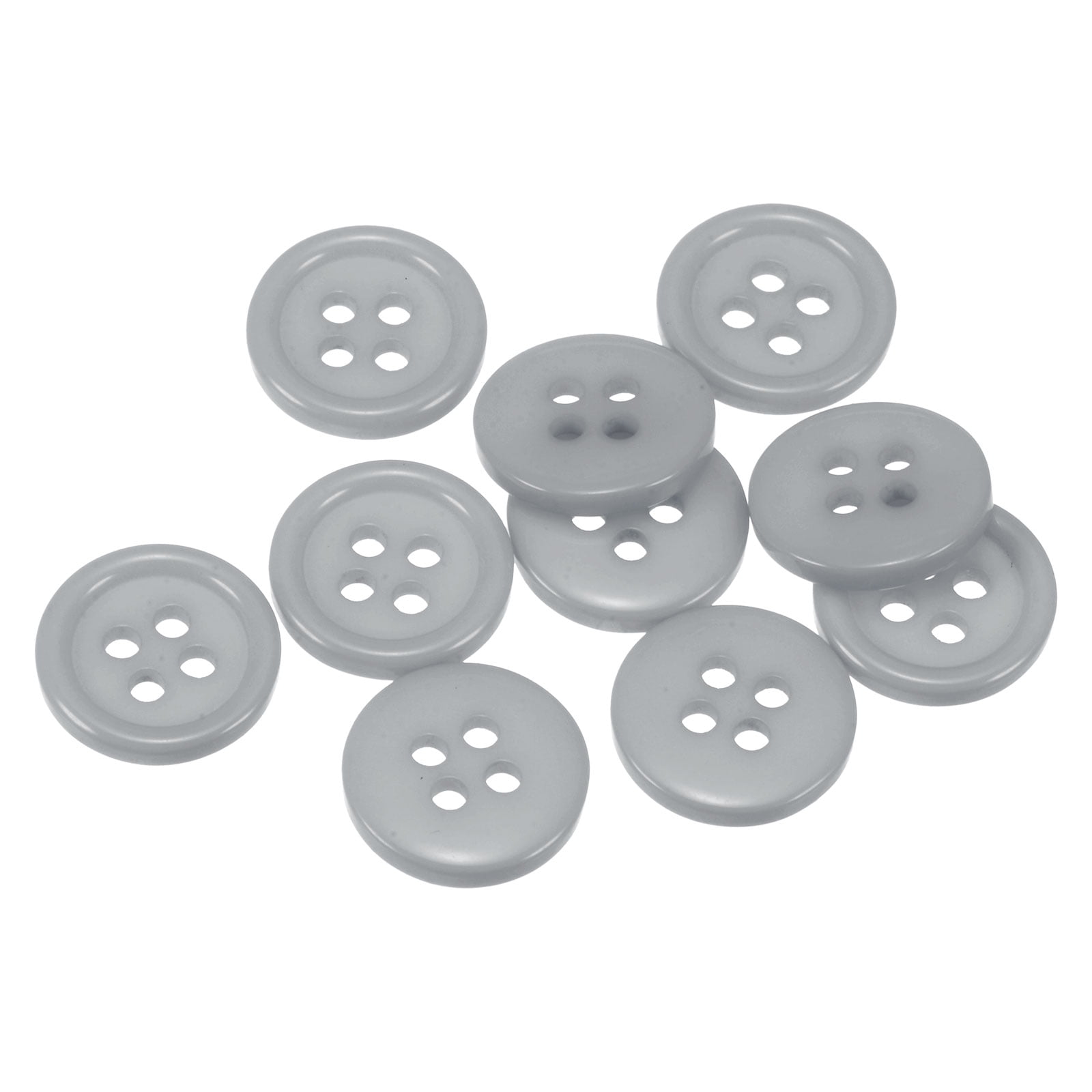 Uxcell 10Pcs 20L Sewing Buttons 1/2"(12.5mm) Resin Round Flat 4-Hole ...