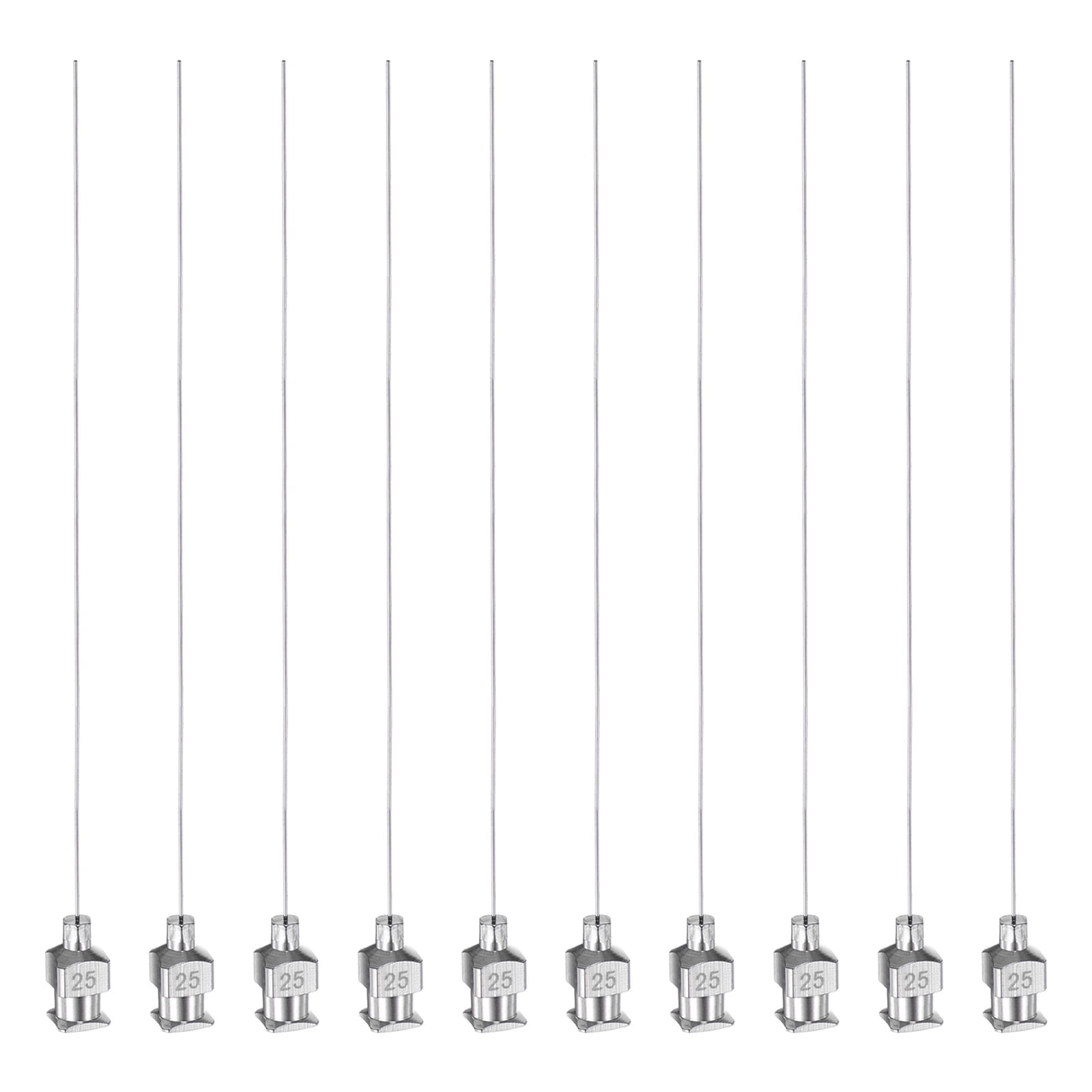 Uxcell 10pcs 25G Stainless Steel Dispensing Needles, 4" Glue Needle ...
