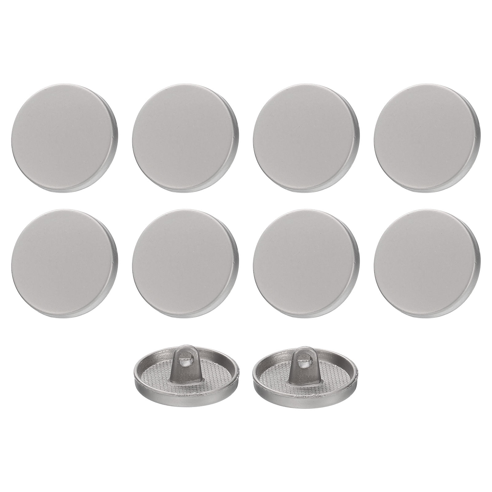 Uxcell 10pcs 28L Metal Round Flat Button Sewing Buttons 18mm Alloy ...