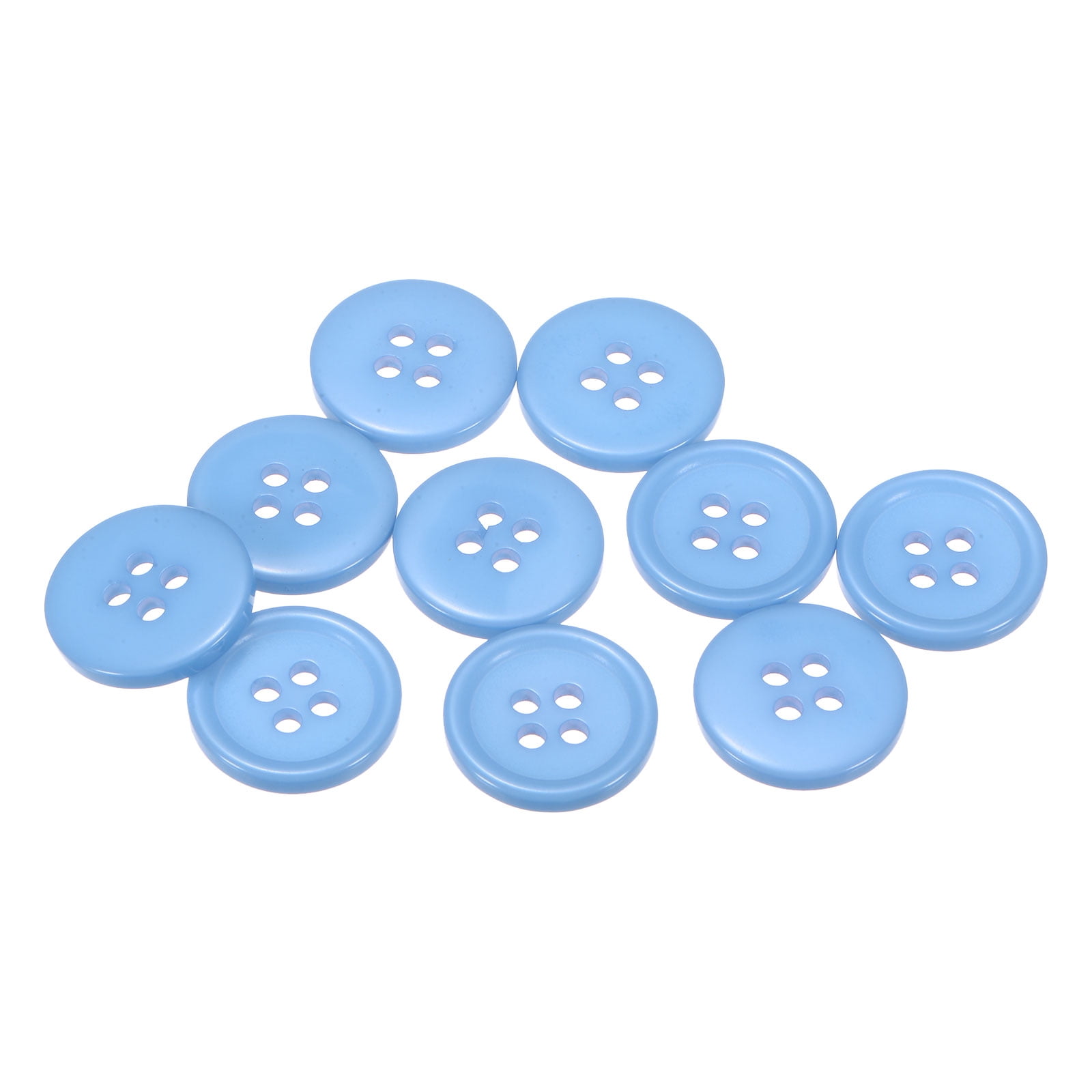 Uxcell 10Pcs 28L Sewing Buttons 11/16"(18mm) Resin Round Flat 4-Hole ...