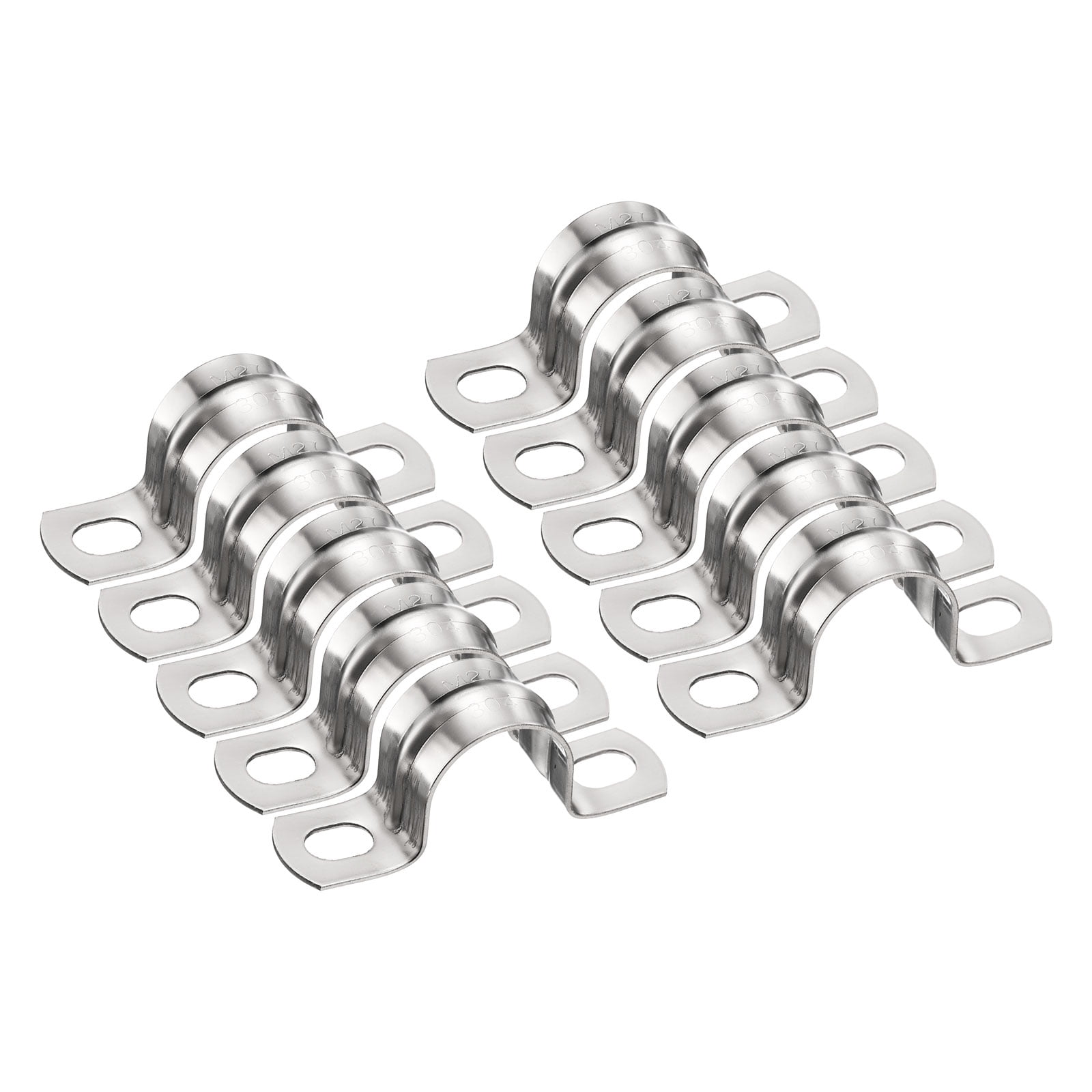 Uxcell 10pcs 1.06" Conduit Clamps, M27 U Tube Pipe Clamp, Stainless ...