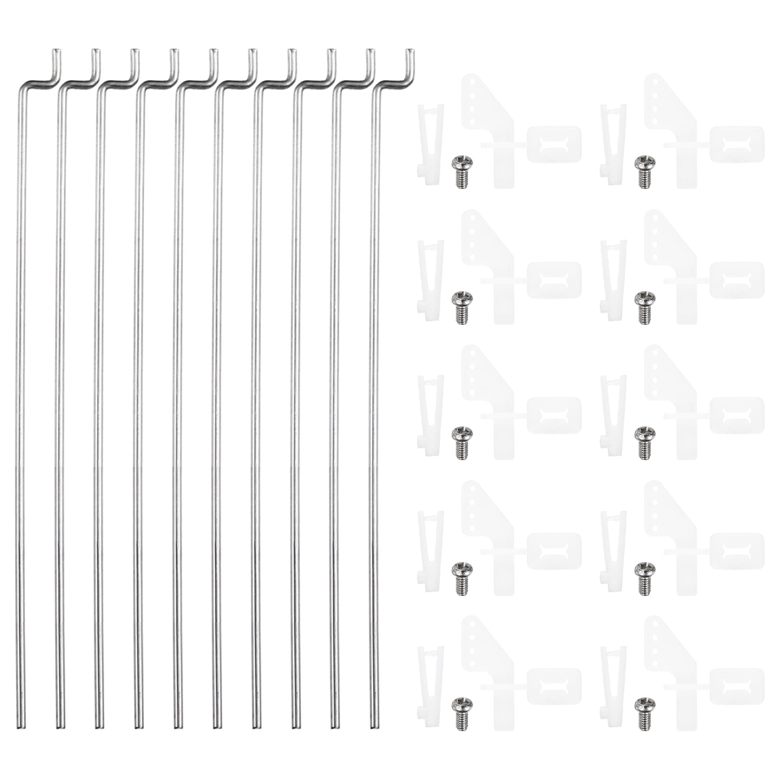 Uxcell 10pcs 304 Stainless Steel 1x60mm Z Push Rods Parts, 10pcs Nylon ...
