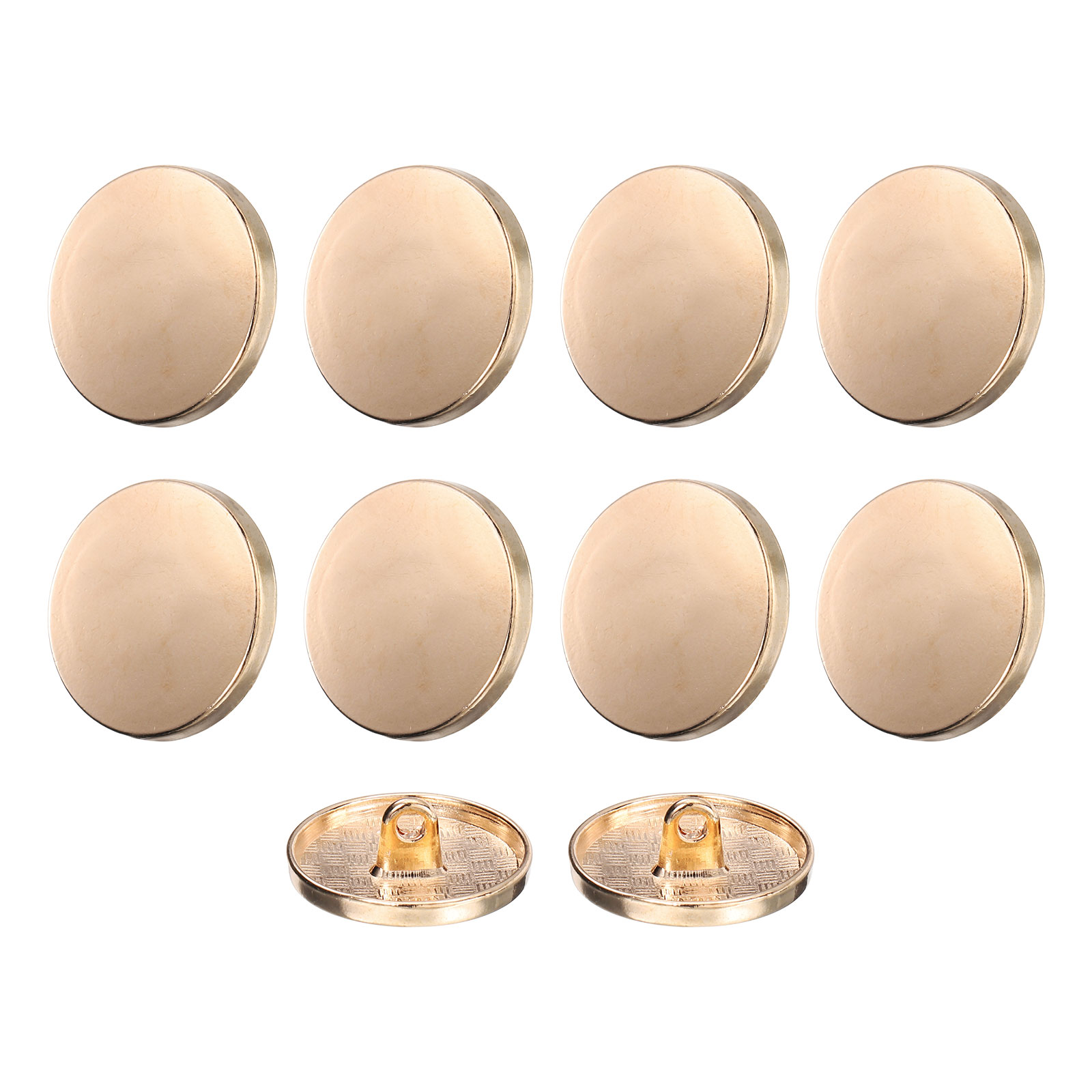 Uxcell 10pcs 32L Metal Round Flat Button Sewing Buttons 20mm Alloy ...