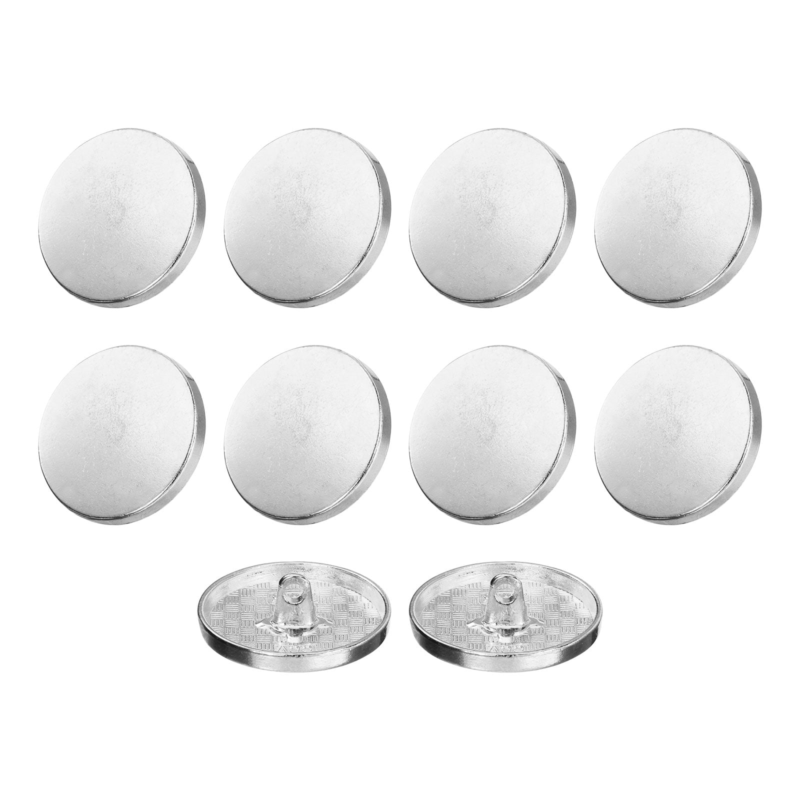 Uxcell 10pcs 40L Metal Round Flat Button Sewing Buttons 25mm Alloy ...