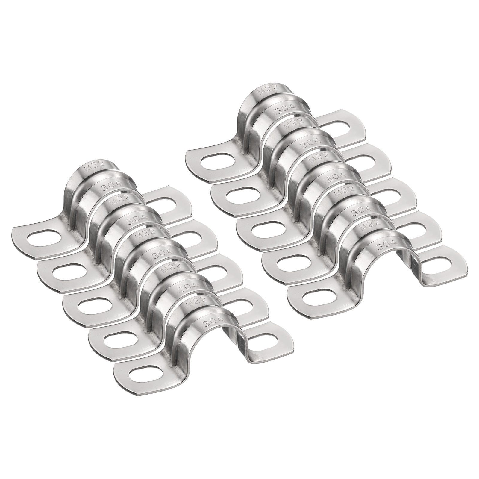 Uxcell 10pcs 5/16" 22mm Conduit Clamps, M22 U Tube Pipe Clamp ...