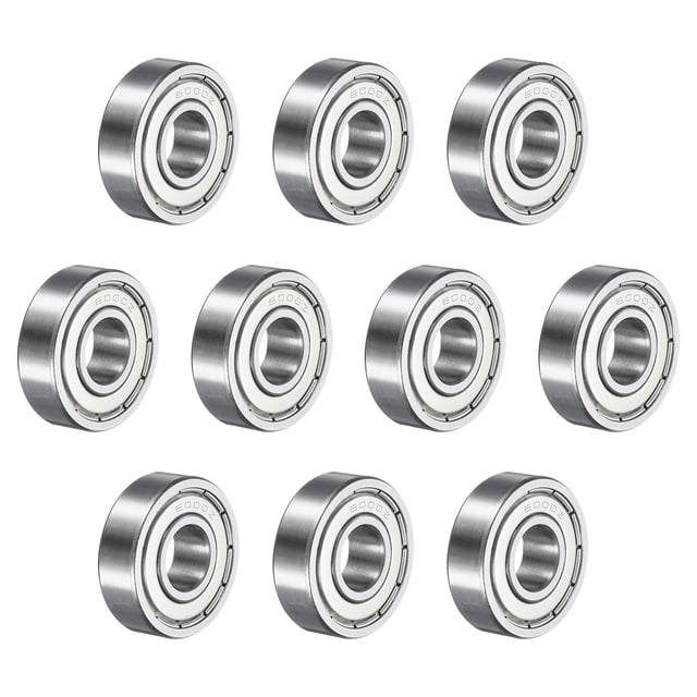 Uxcell 10pcs 6000ZZ Deep Groove Ball Bearings 10 x 26 x 8mm Carbon ...