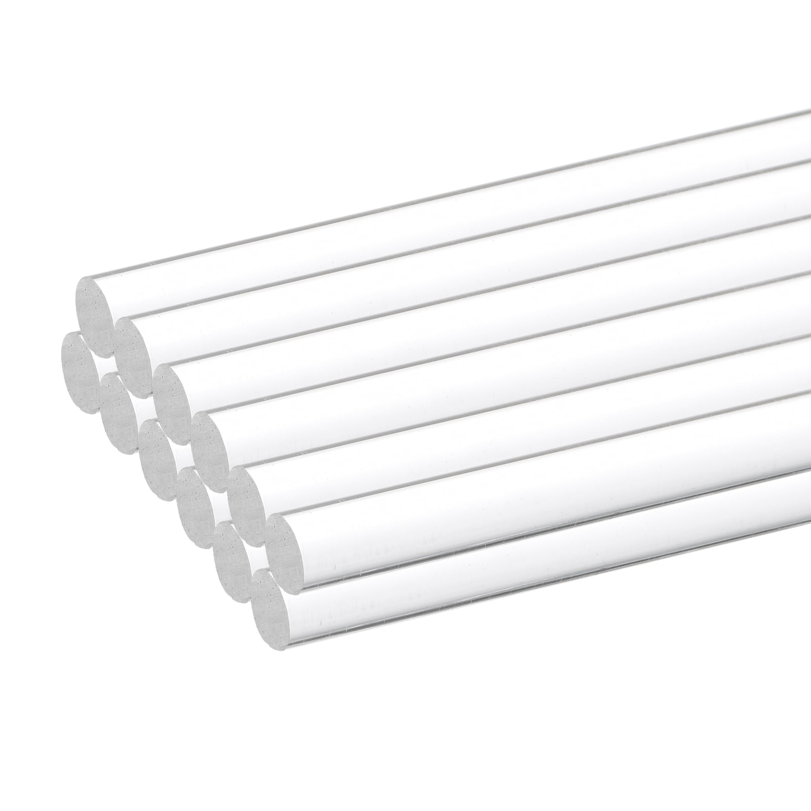 Uxcell 10pcs Acrylic Round Rods 1/4 " x 12" Clear Acrylic Dowel Rods ...