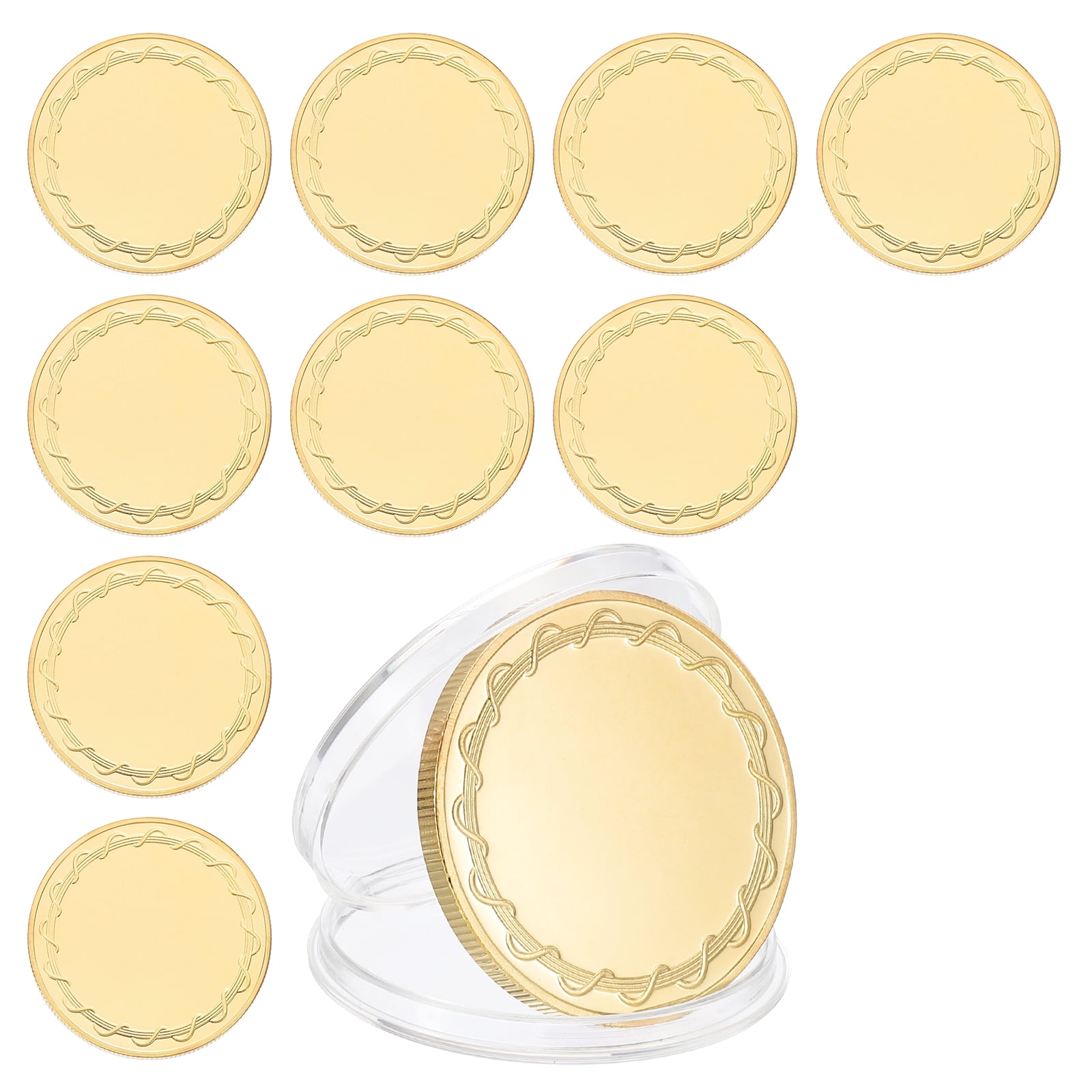 Uxcell 10pcs Blank Coins for Engraving, 40mm Coin Blanks Laser ...