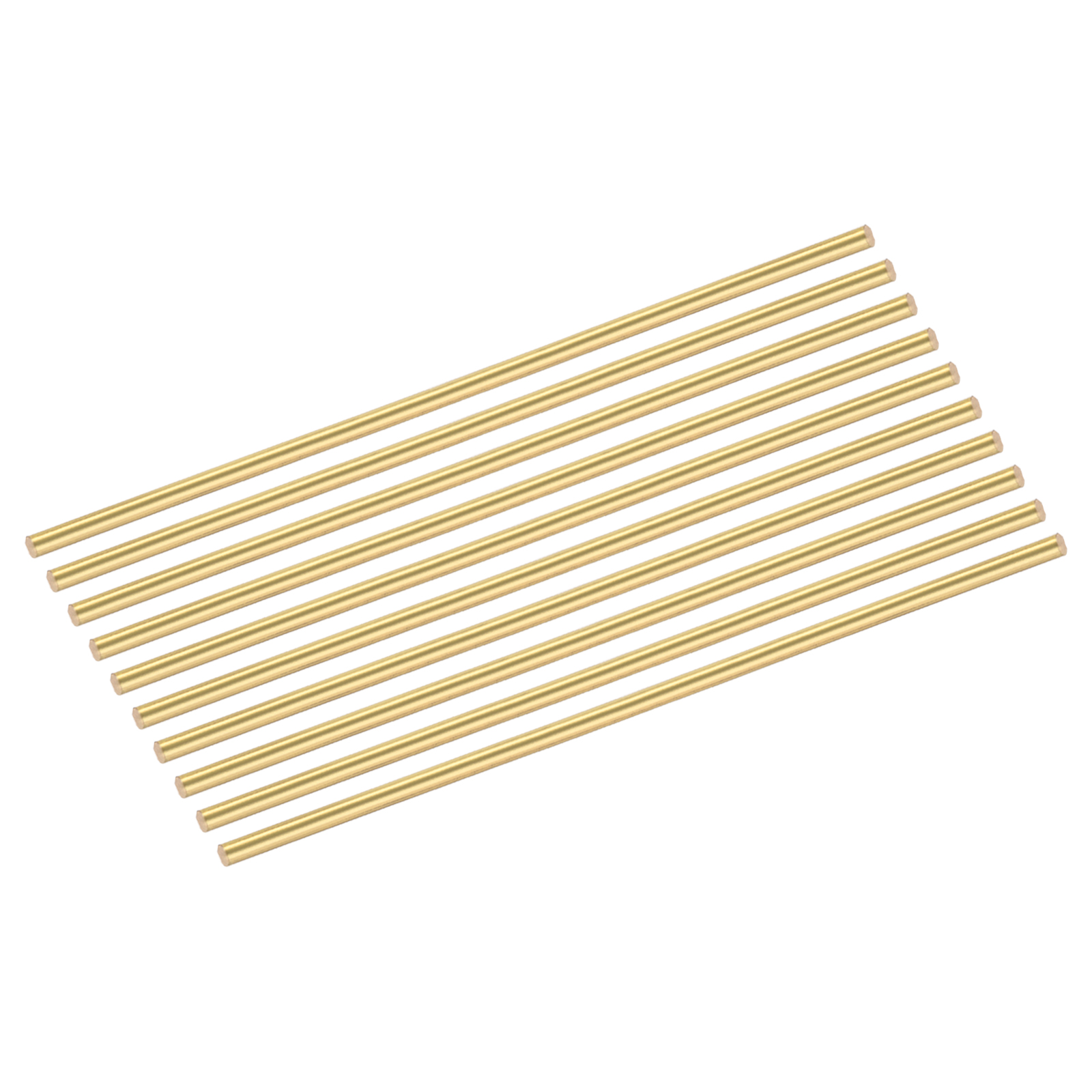 Uxcell 10pcs Brass Rods 2.4mm x 150mm Brass Solid Round Stock Lathe Bar ...