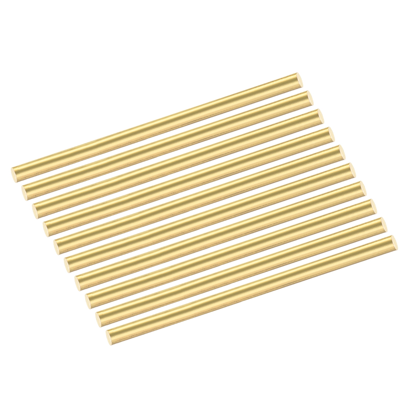 Uxcell 10pcs Brass Rods (6mm)1/4 Inch x (100mm)4 Inch Brass Solid Round ...