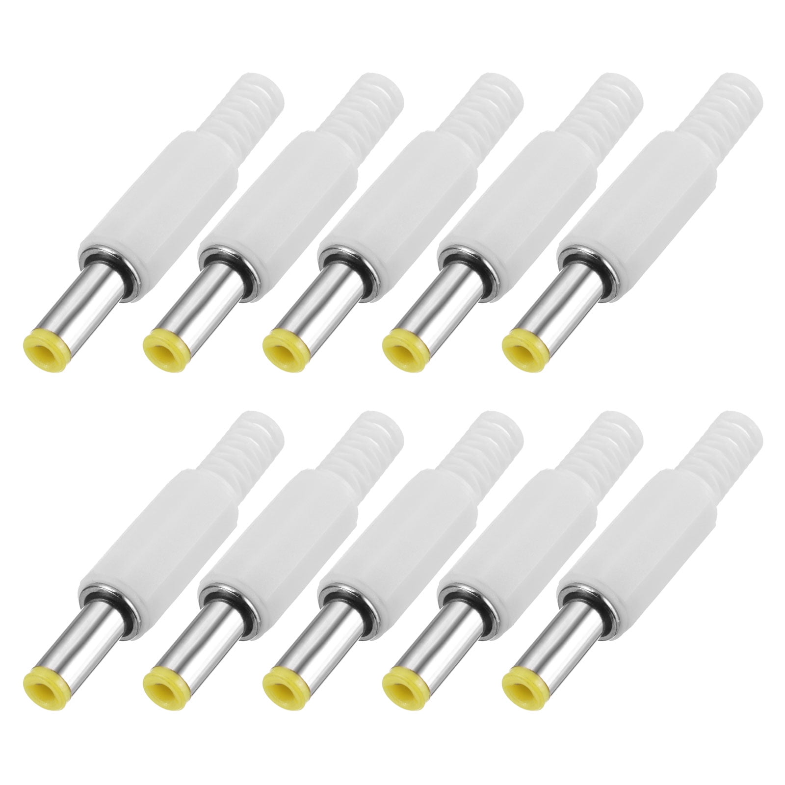 Uxcell 10pcs DC Power Male Adapter, 5.5mm x 2.1mm 1.97" DC Power Jack ...