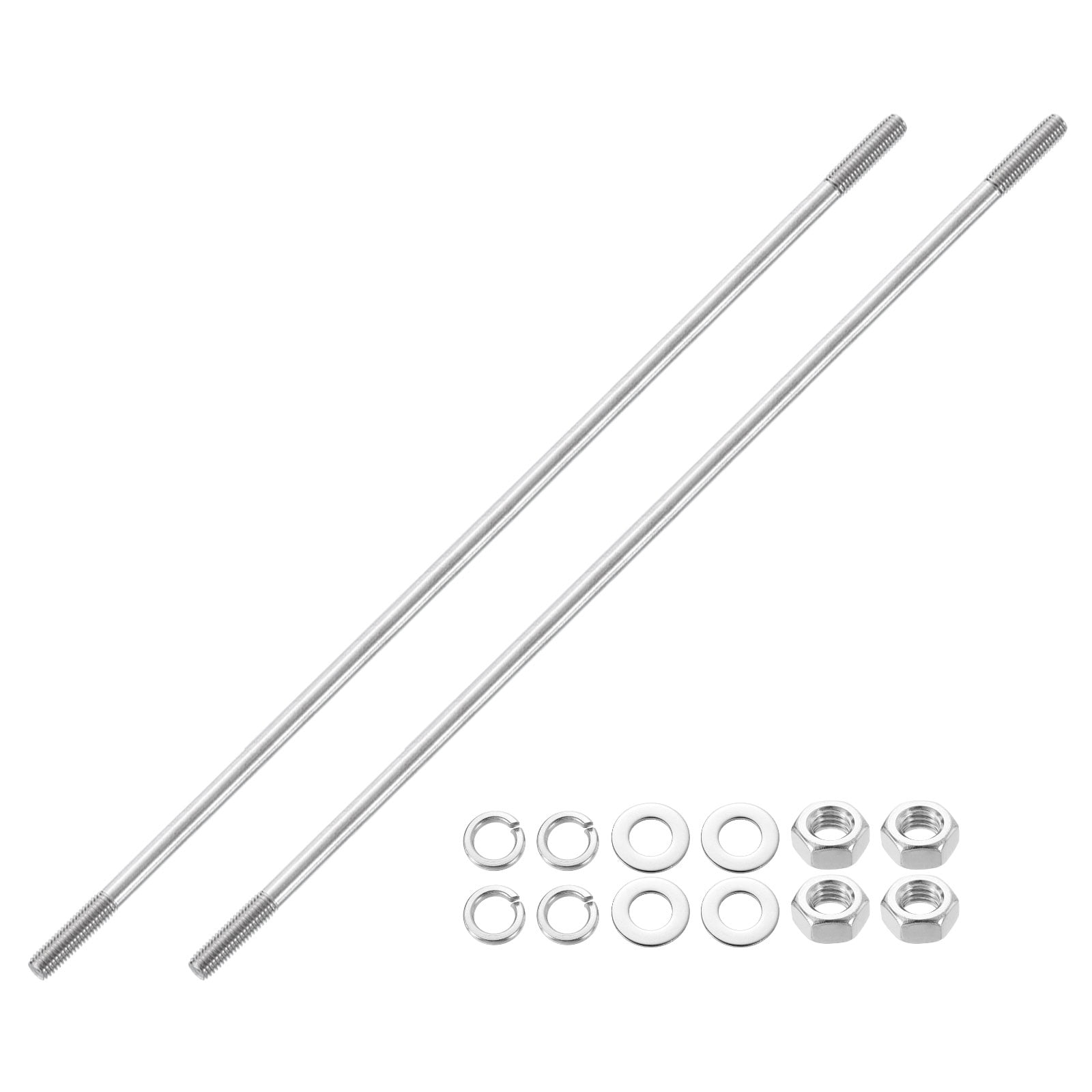 Uxcell 10pcs Double Ended Stud Screws, M6x50mm 304 Stainless Steel Dual ...
