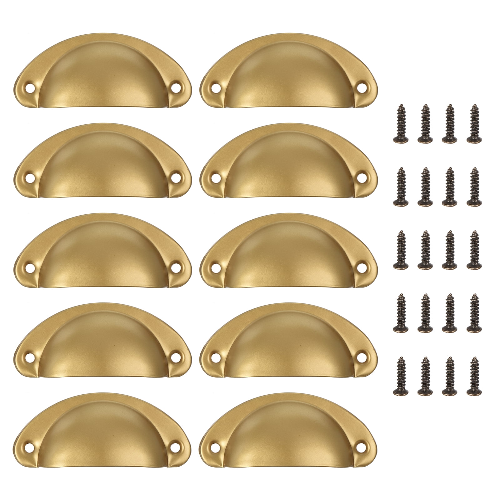 Uxcell 10pcs Drawer Handles for Kitchen Cupboard Furniture, Gold Tone ...