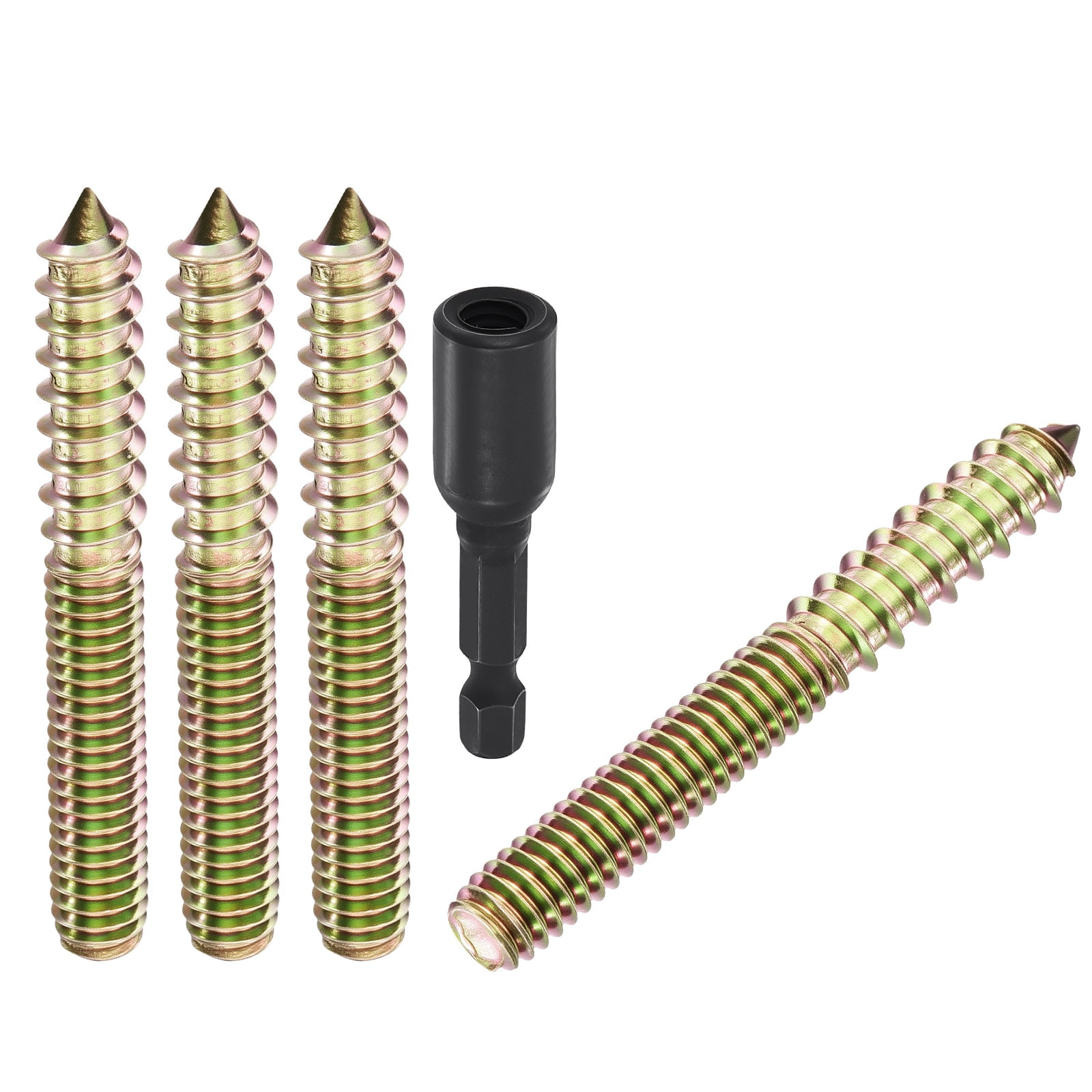 Uxcell 10pcs Hanger Bolts with Driver - [5/16"-18x2-1/2"] Double Headed ...
