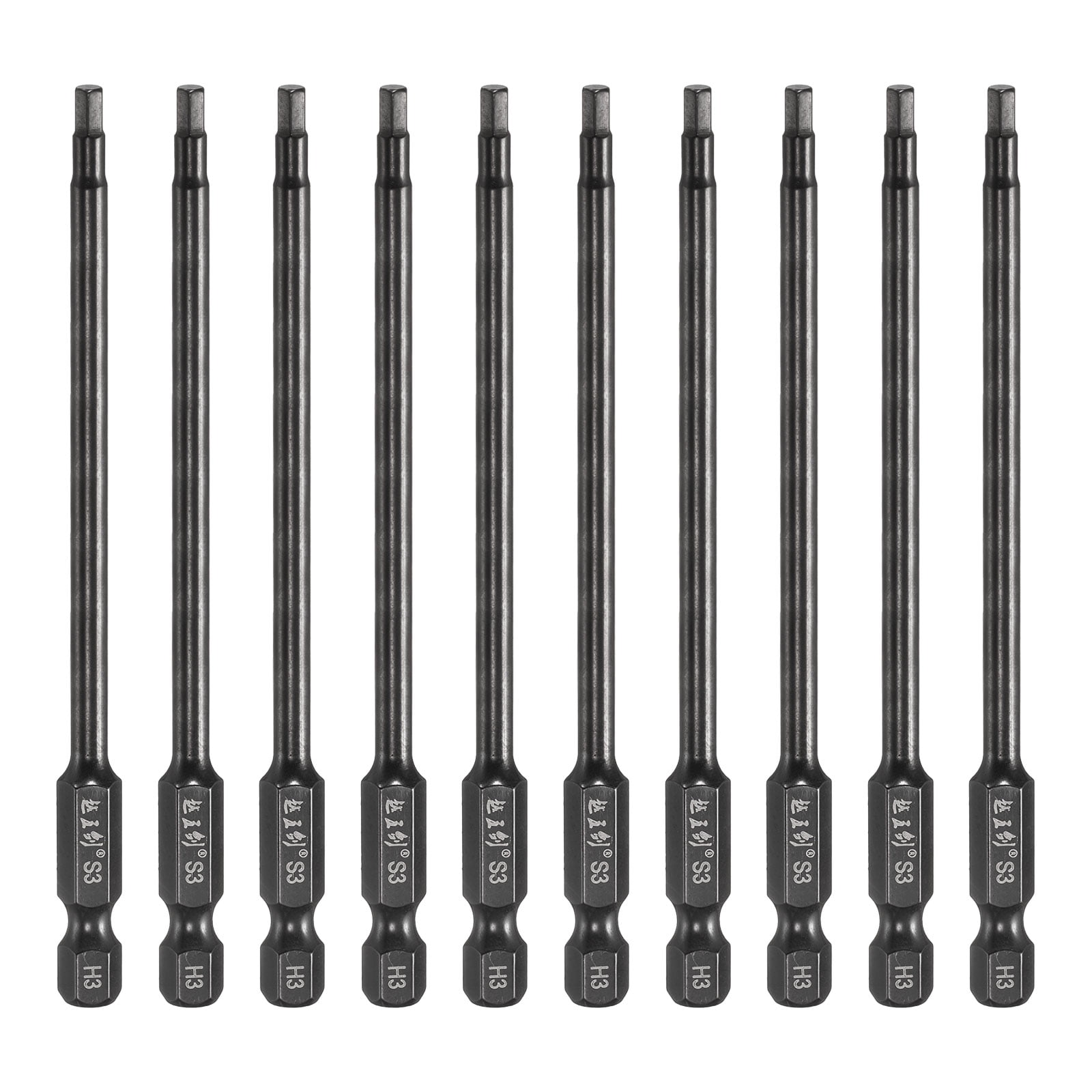 Uxcell 10pcs Hex Head Wrench Drill Bit 3mm(H3) Metric 1/4" Hex Shank 4 ...