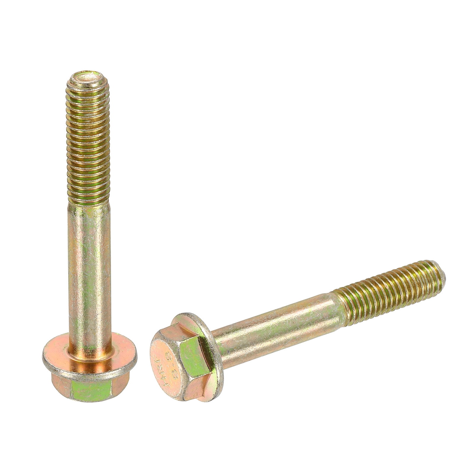 Uxcell 10pcs M8-1.25 x 55mm Flange Hex Head Bolt Partial Thread Metric ...