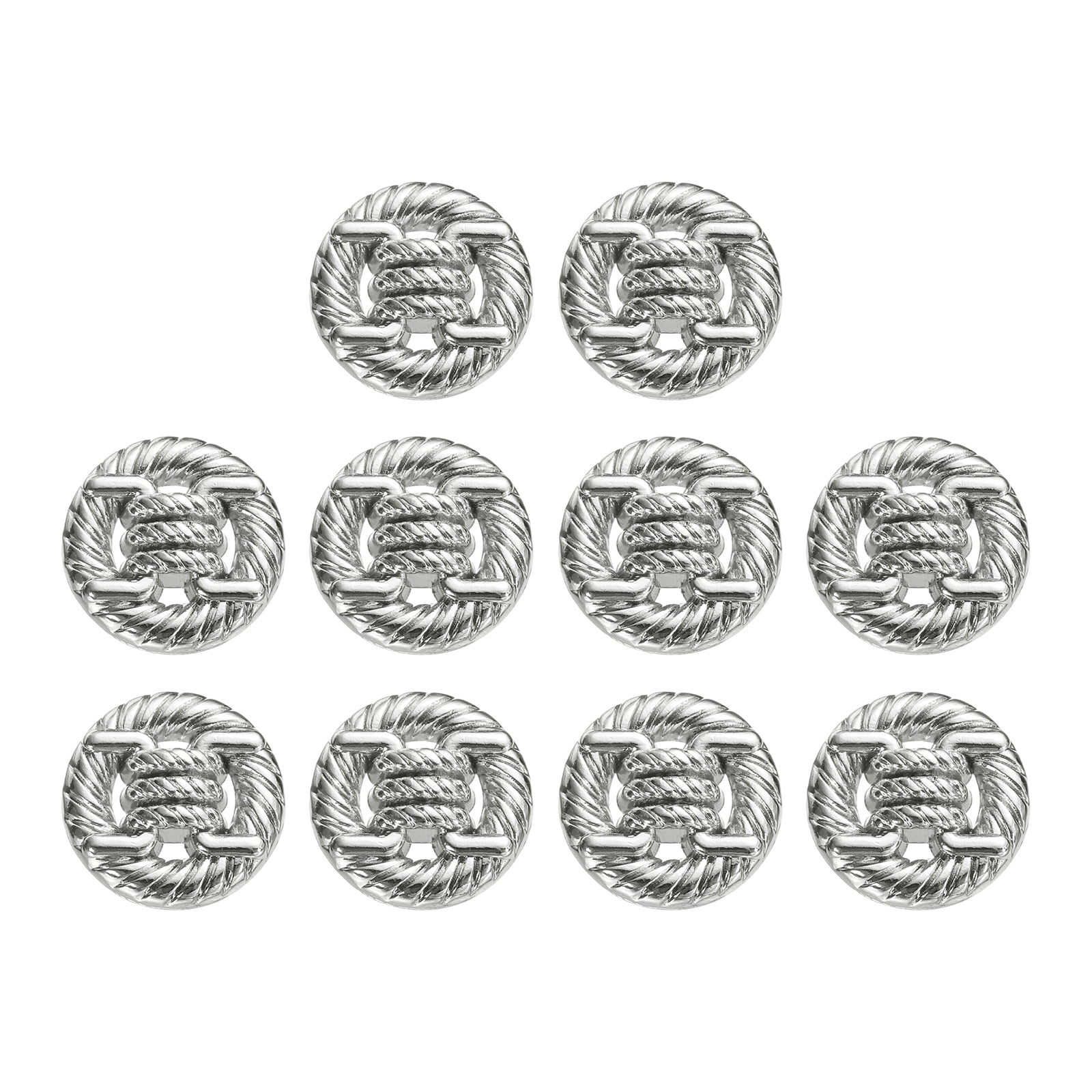 Uxcell 10pcs Metal Round Buttons 18mm Alloy Shank Sewing Craft Buttons ...