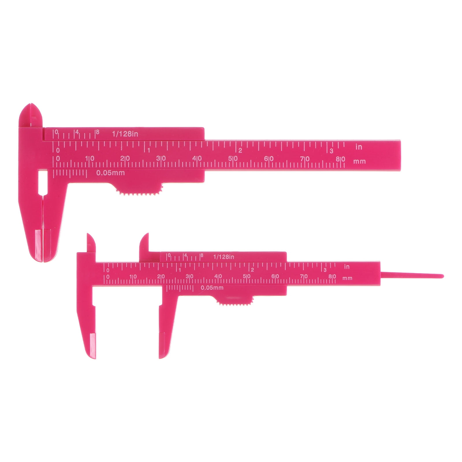 Uxcell 10pcs Mini Plastic Vernier Caliper 80mm/3" Double Scale Metric ...