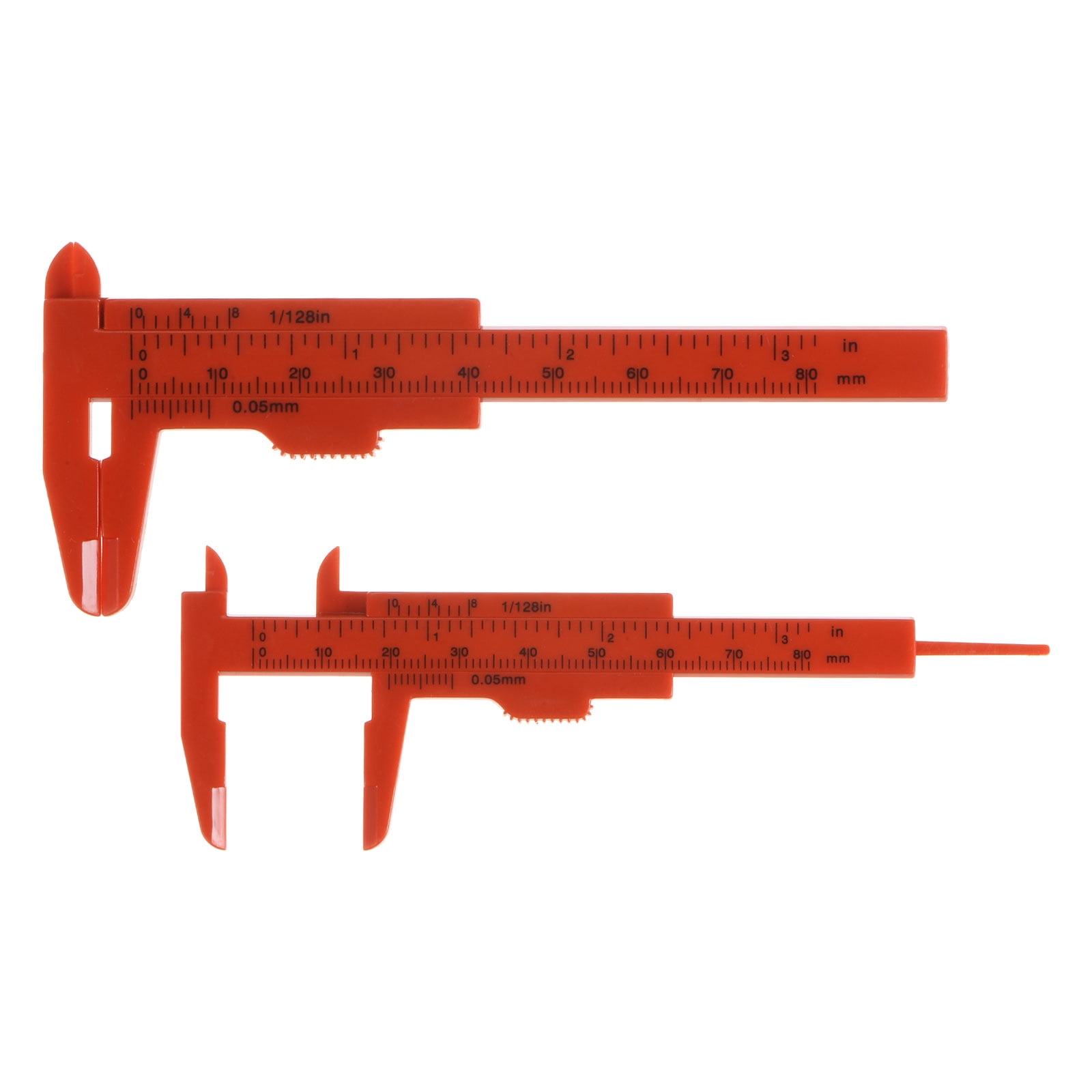 Uxcell 10pcs Mini Plastic Vernier Caliper 80mm/3" Double Scale Metric ...