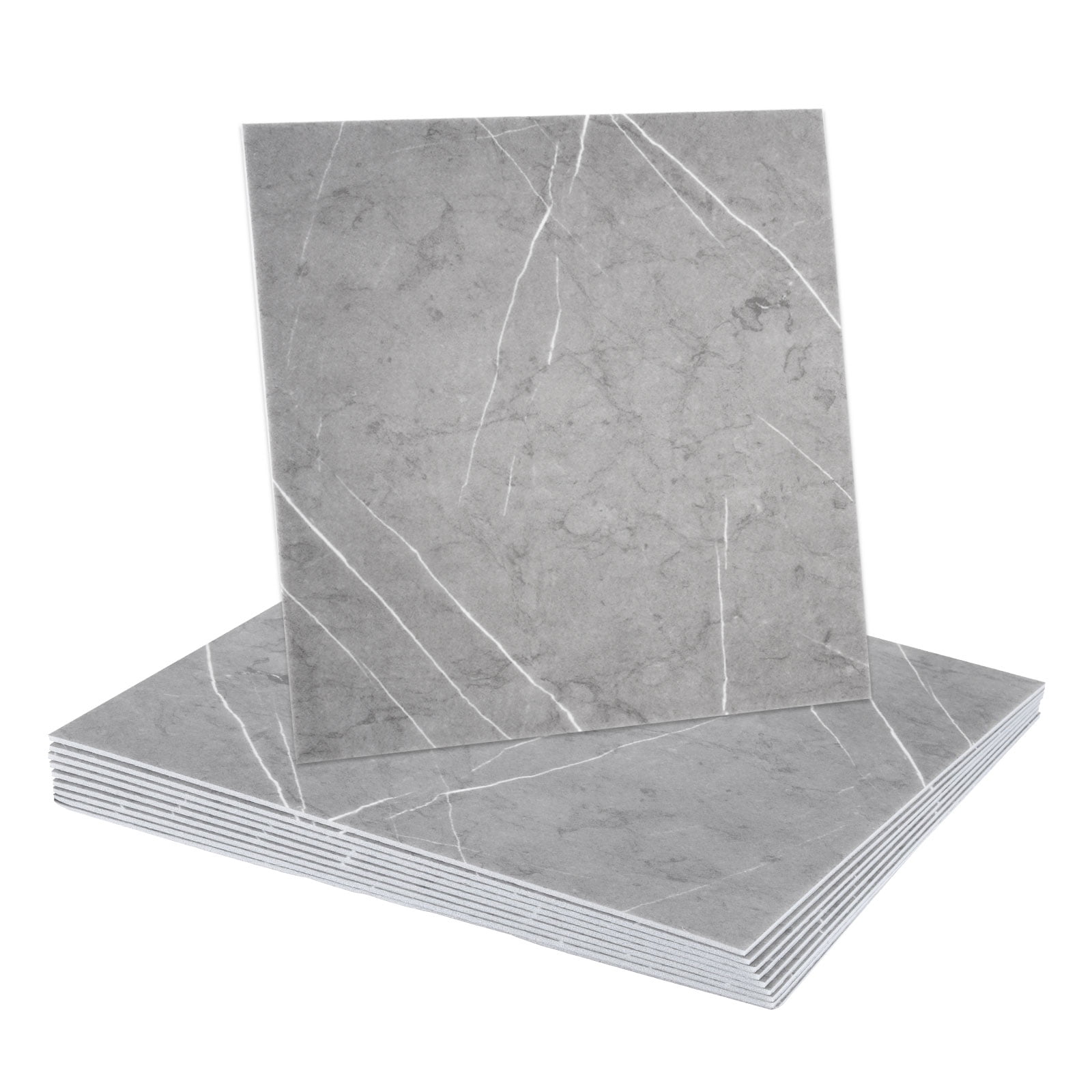 Uxcell 10pcs Peel and Stick Marble Tiles, Waterproof Wall Panel ...