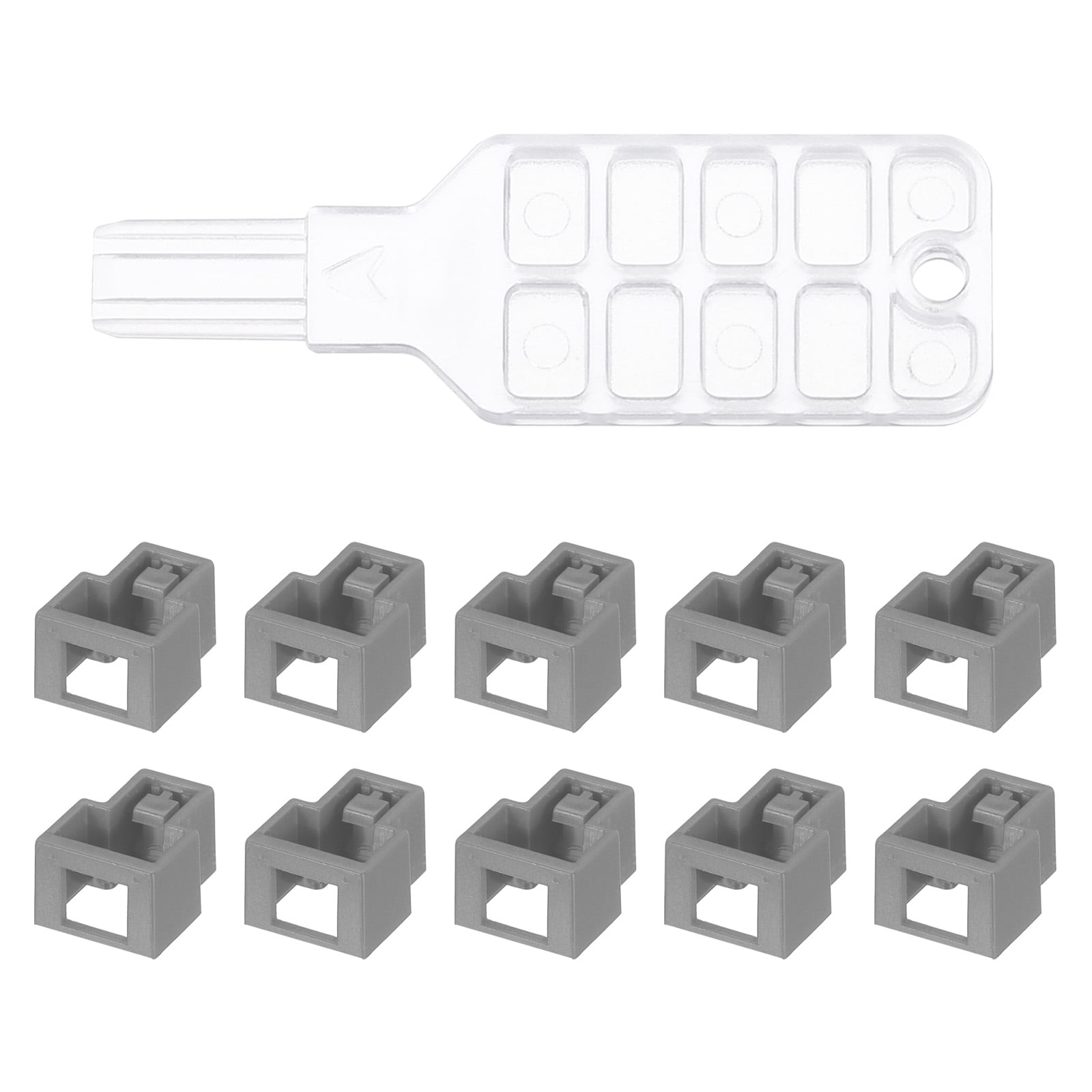 Uxcell 10pcs Port Blocker Locking RJ45 Port/Dust Blocker with Plastic ...