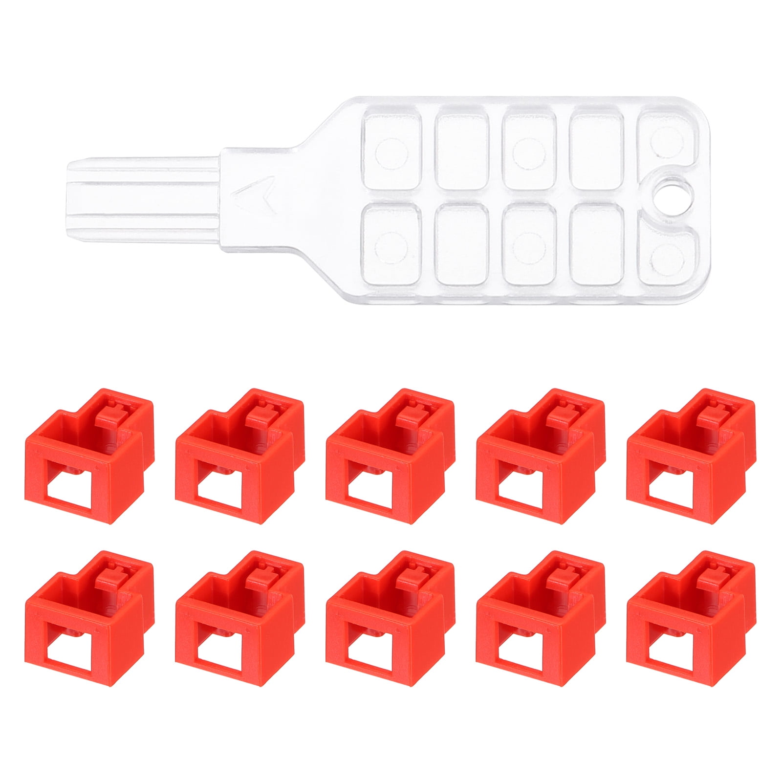 Uxcell 10pcs Port Blocker Locking RJ45 Port/Dust Blocker with Plastic ...