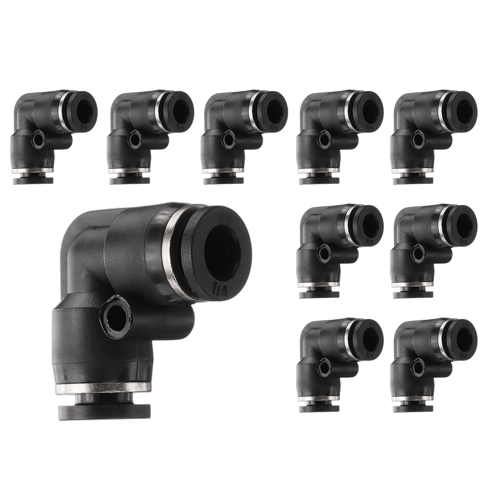 Uxcell 10pcs Push to Connect Fitting 1/4" Tube OD 90 Degree Quick Connector Push to Connect ...