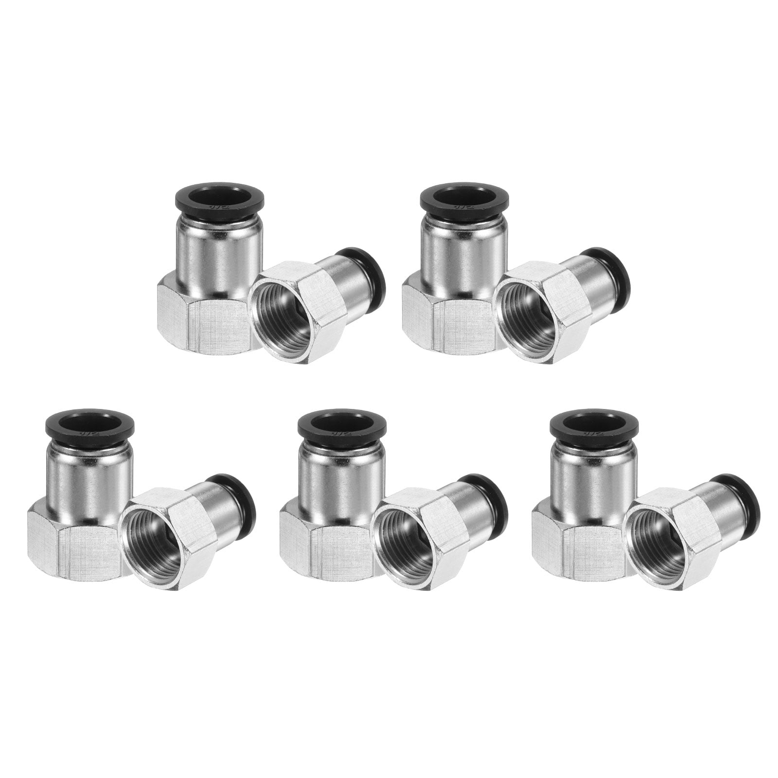 Uxcell 10pcs Push to Connect Fittings 1/2" Tube OD x 1/2" NPT Thread ...