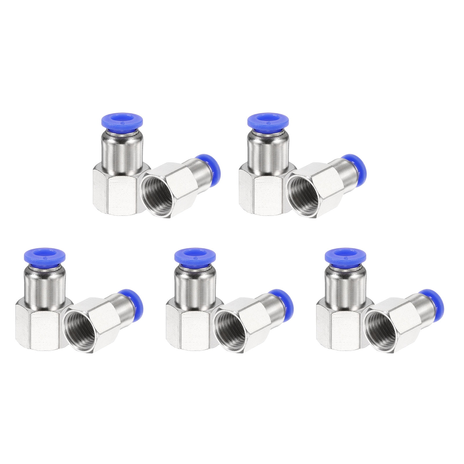 Uxcell 10pcs Push to Connect Fittings 6mm Tube OD x 1/4" NPT Thread Female Straight Pneumatic ...