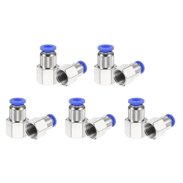 Uxcell 10pcs Push to Connect Fittings 6mm Tube OD x 1/4" NPT Thread Female Straight Pneumatic ...