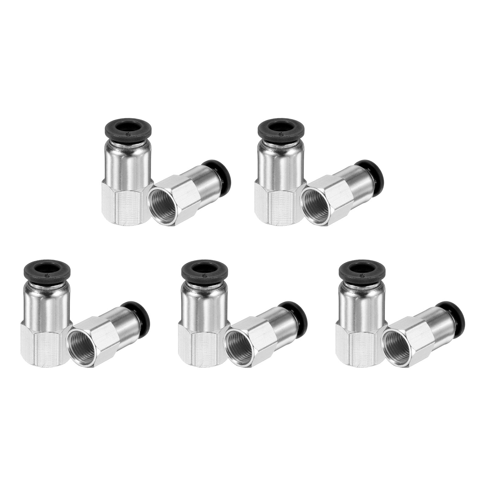 Uxcell 10pcs Push to Connect Fittings 6mm Tube OD x 1/8" NPT Thread ...