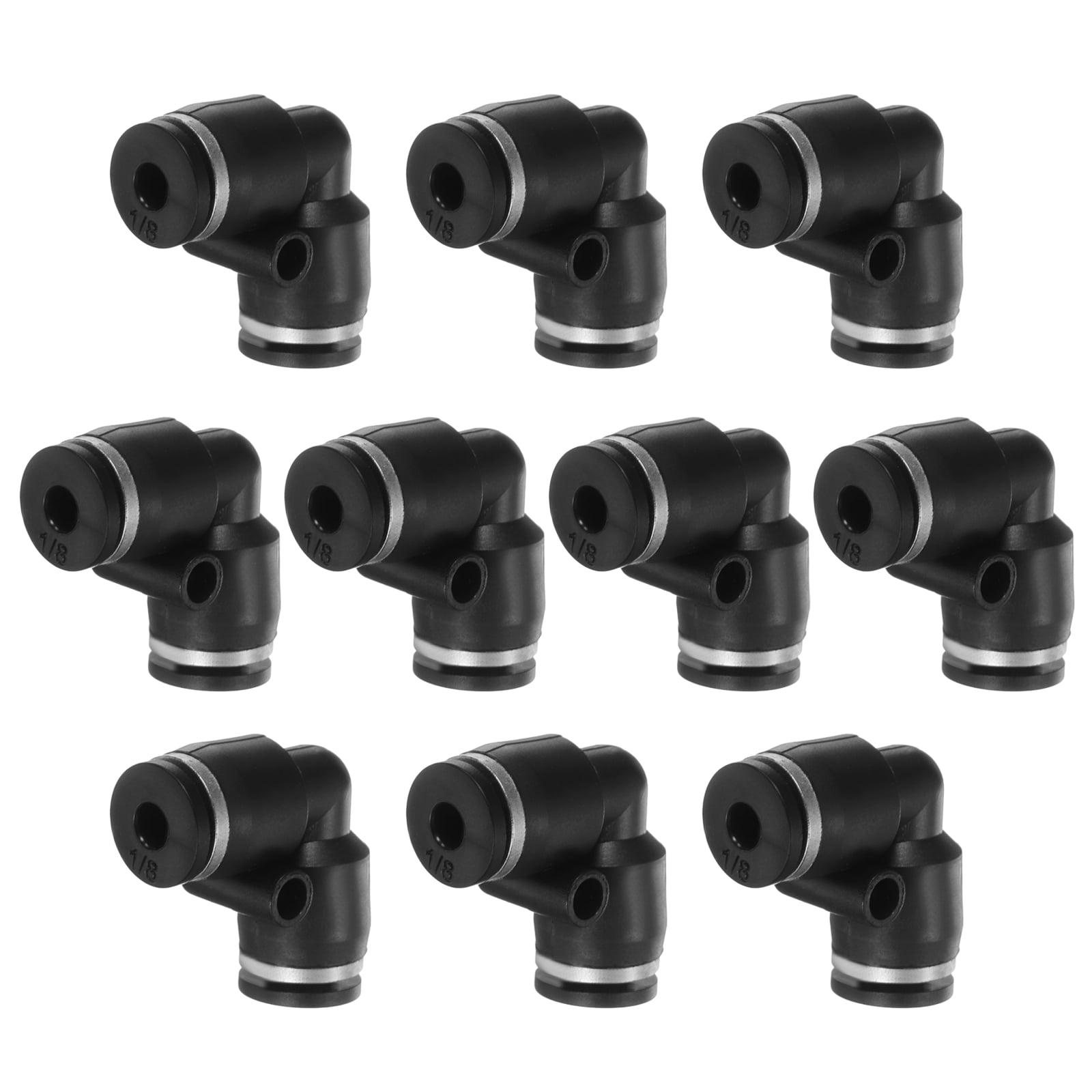 Uxcell 10pcs Push to Connect Fittings G 1/8 Tube OD 90 Elbow Pneumatic Adapter Quick Connector ...