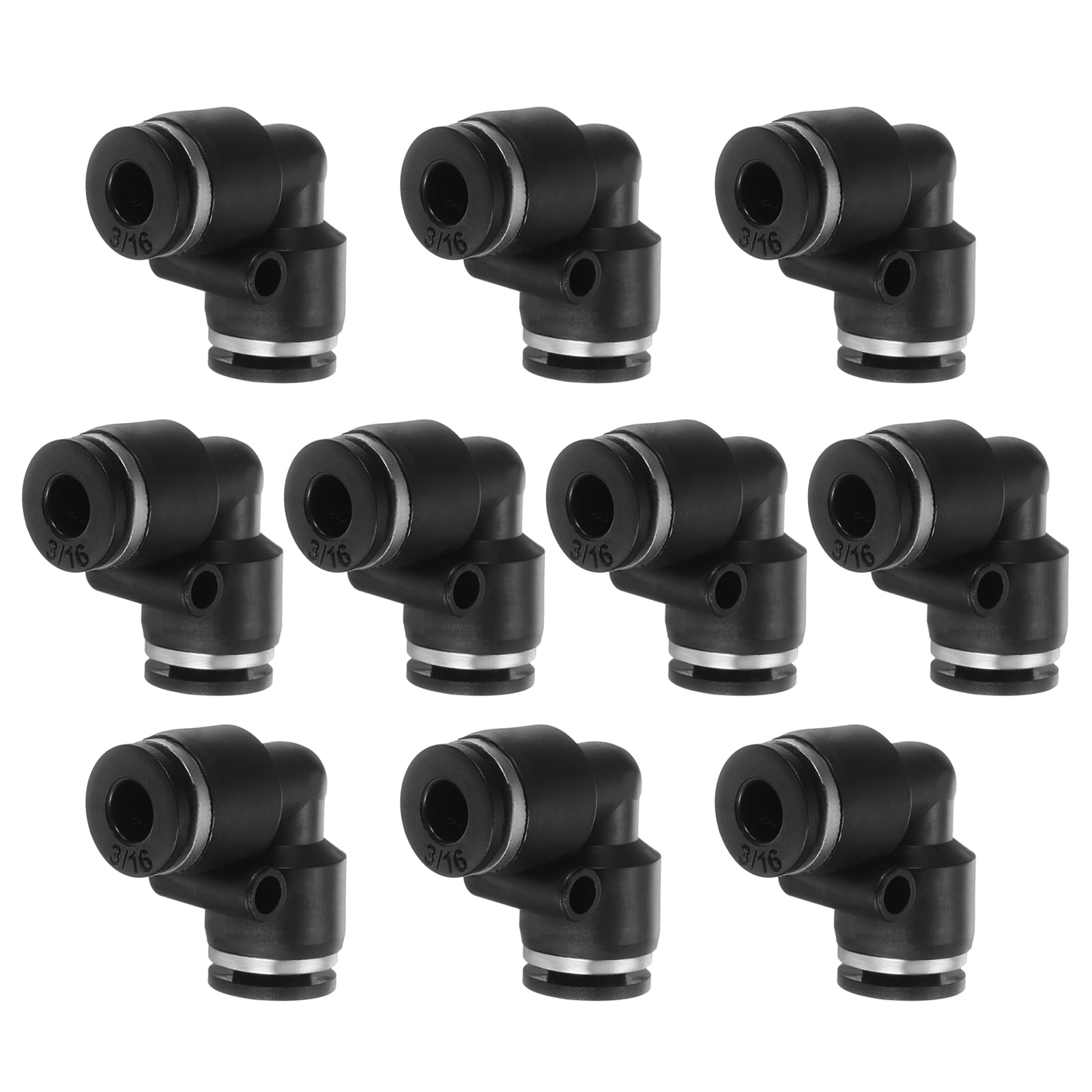 Uxcell 10pcs Push to Connect Fittings G 3/16 Tube OD 90 Elbow Pneumatic Adapter Quick Connector ...