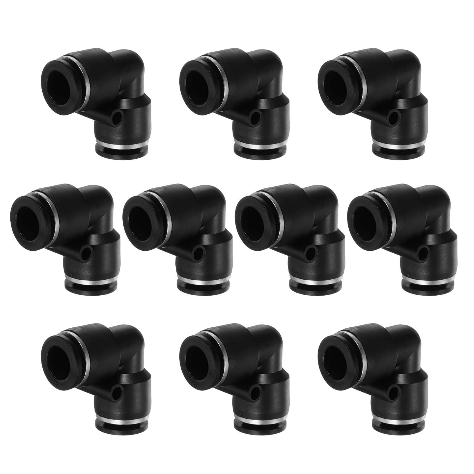 Uxcell 10pcs Push to Connect Fittings G 3/8 Tube OD 90 Elbow Pneumatic Adapter Quick Connector ...