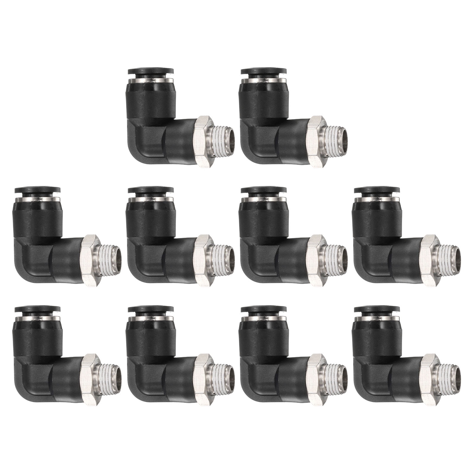 Uxcell 10pcs Push to Connect Tube Fitting 1/8" BSPT Male Thread x 8mm ...