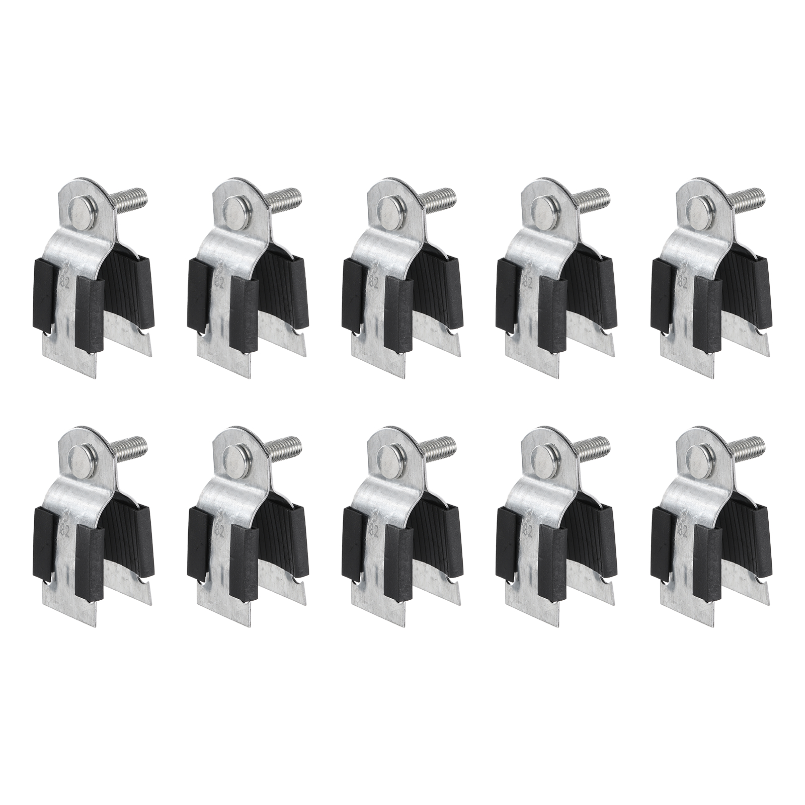 Uxcell 10pcs Rubber Cushion Strut Clamp 1-1/4" Universal Carbon Steel ...