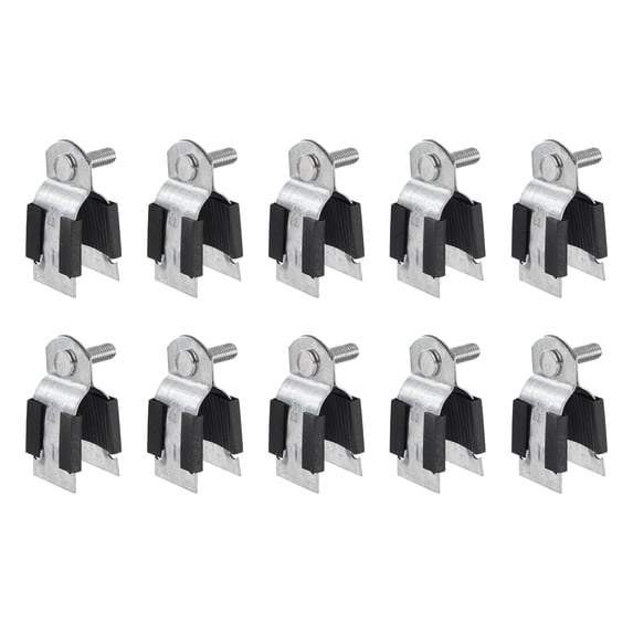 Uxcell 10pcs Rubber Cushion Strut Clamp 1-1/4" Universal Carbon Steel ...