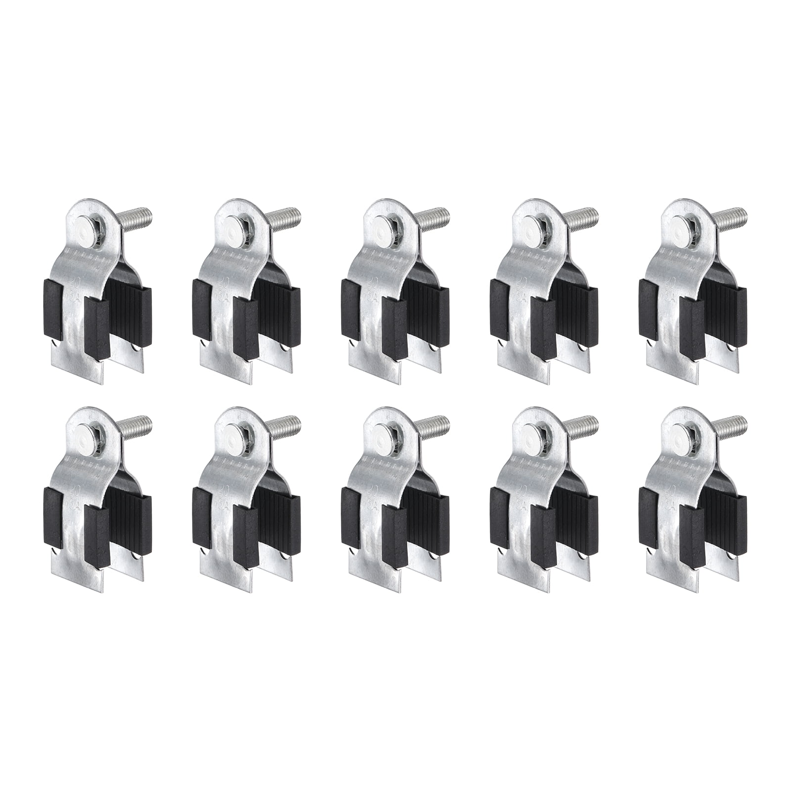 Uxcell 10pcs Rubber Cushion Strut Clamp 1-1/9" Universal Carbon Steel ...