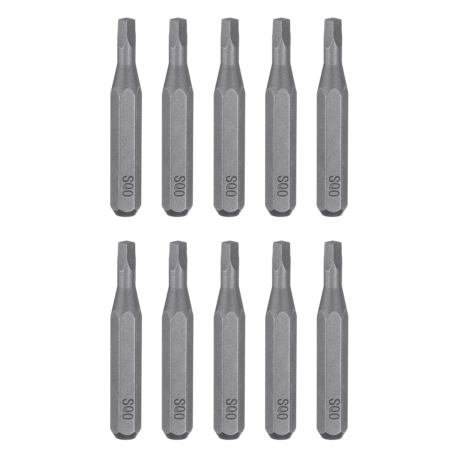 Uxcell 10pcs SQ0 Square Screwdriver Bit 5/32" Hex Magnetic 4 Point Head ...