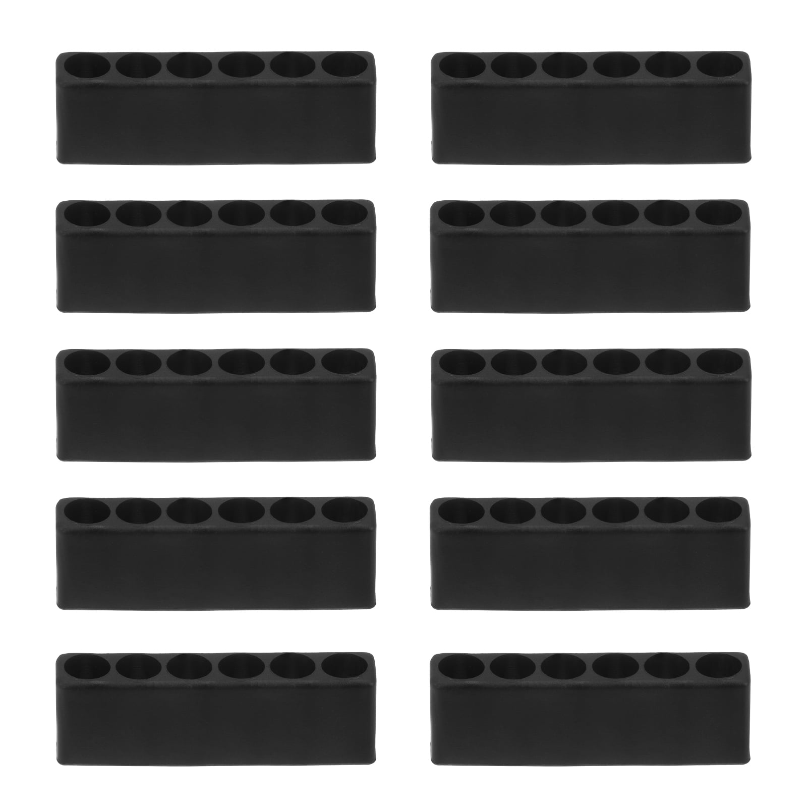 Uxcell 10pcs Screwdriver Bit Holder Organizer 6 Holes Hex Drill Plastic ...