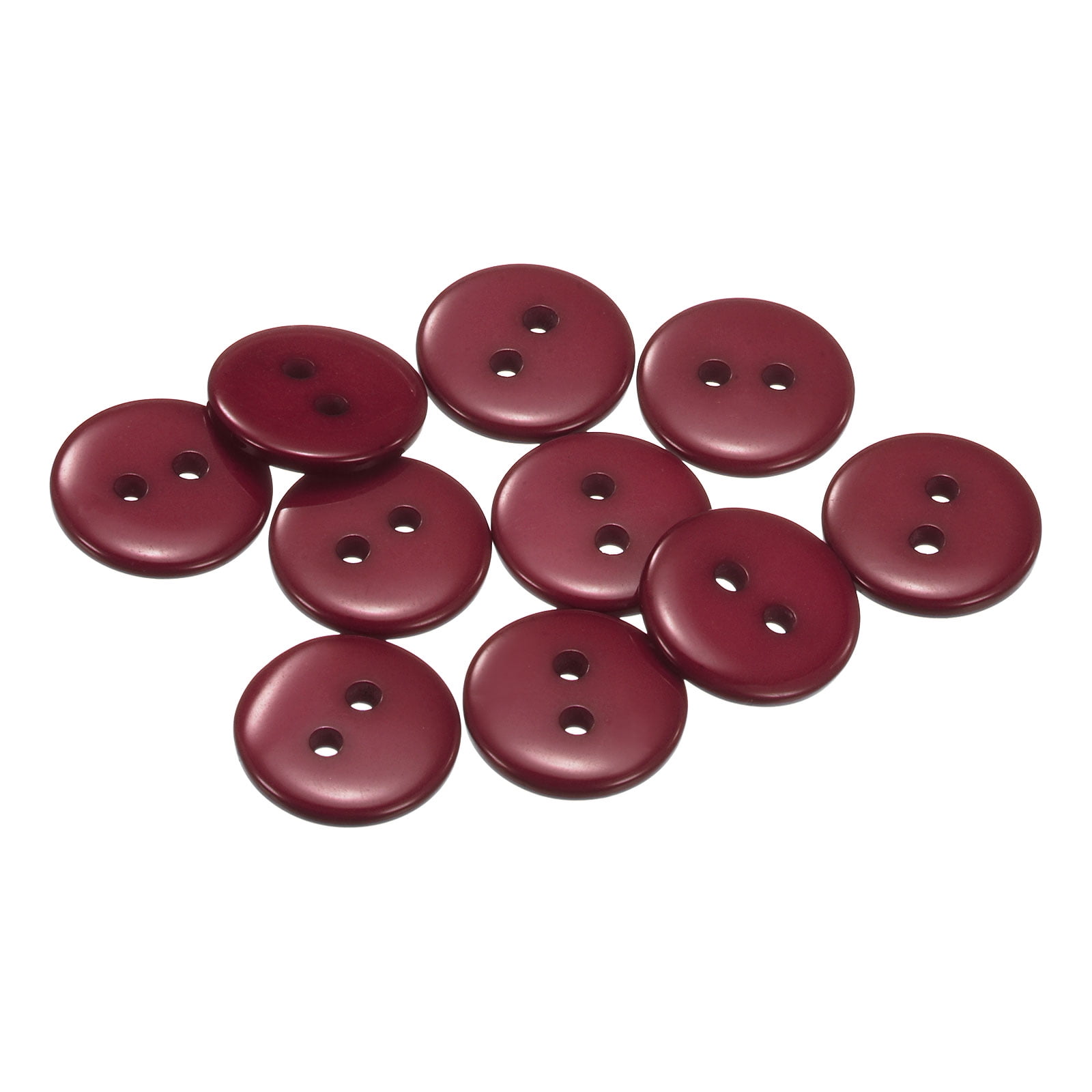 Uxcell 10Pcs Sewing Button 1/2"(12.5mm) 2 Holes Resin Round Craft ...