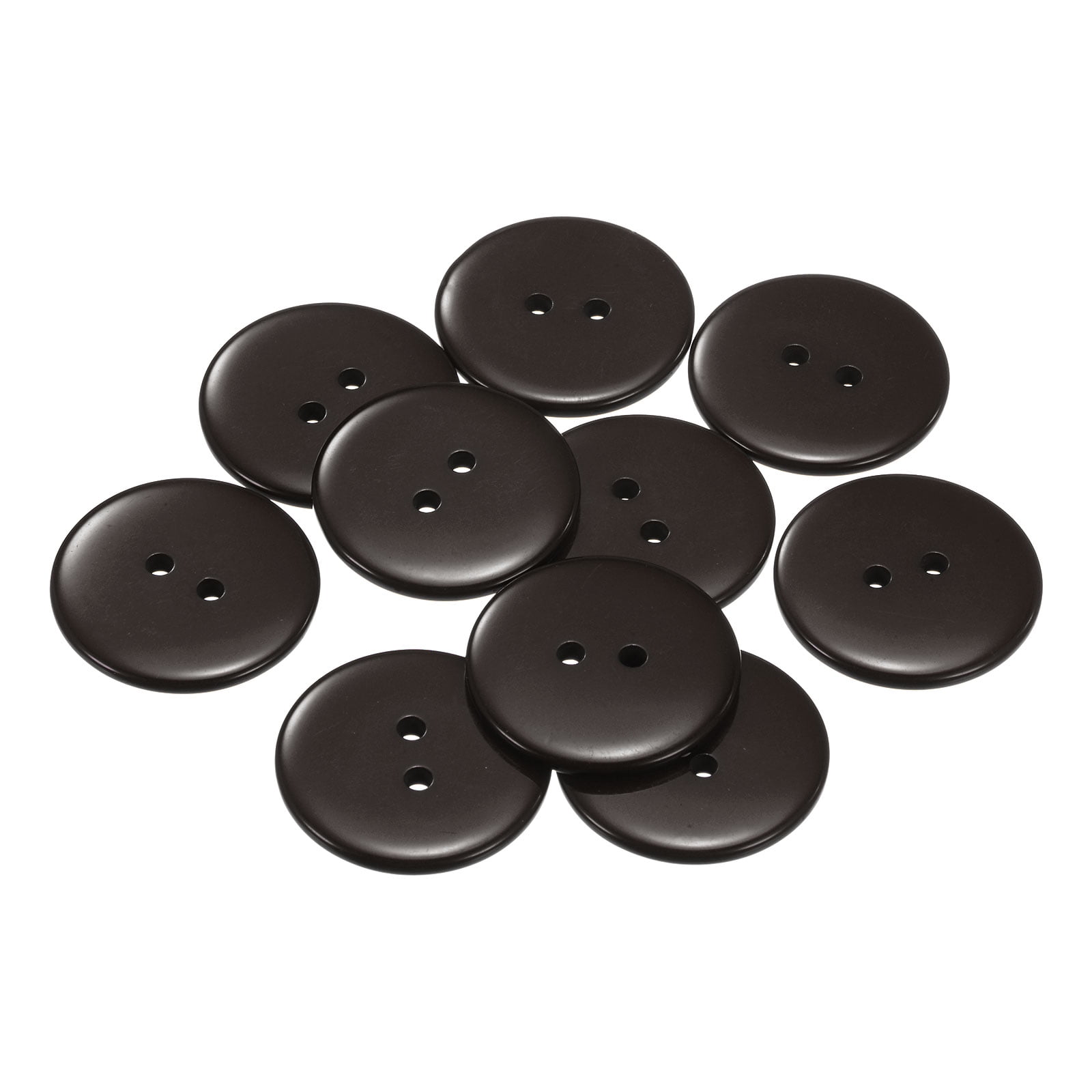 Uxcell 10Pcs Sewing Button 1"(25mm) 2 Holes Resin Round Craft ...